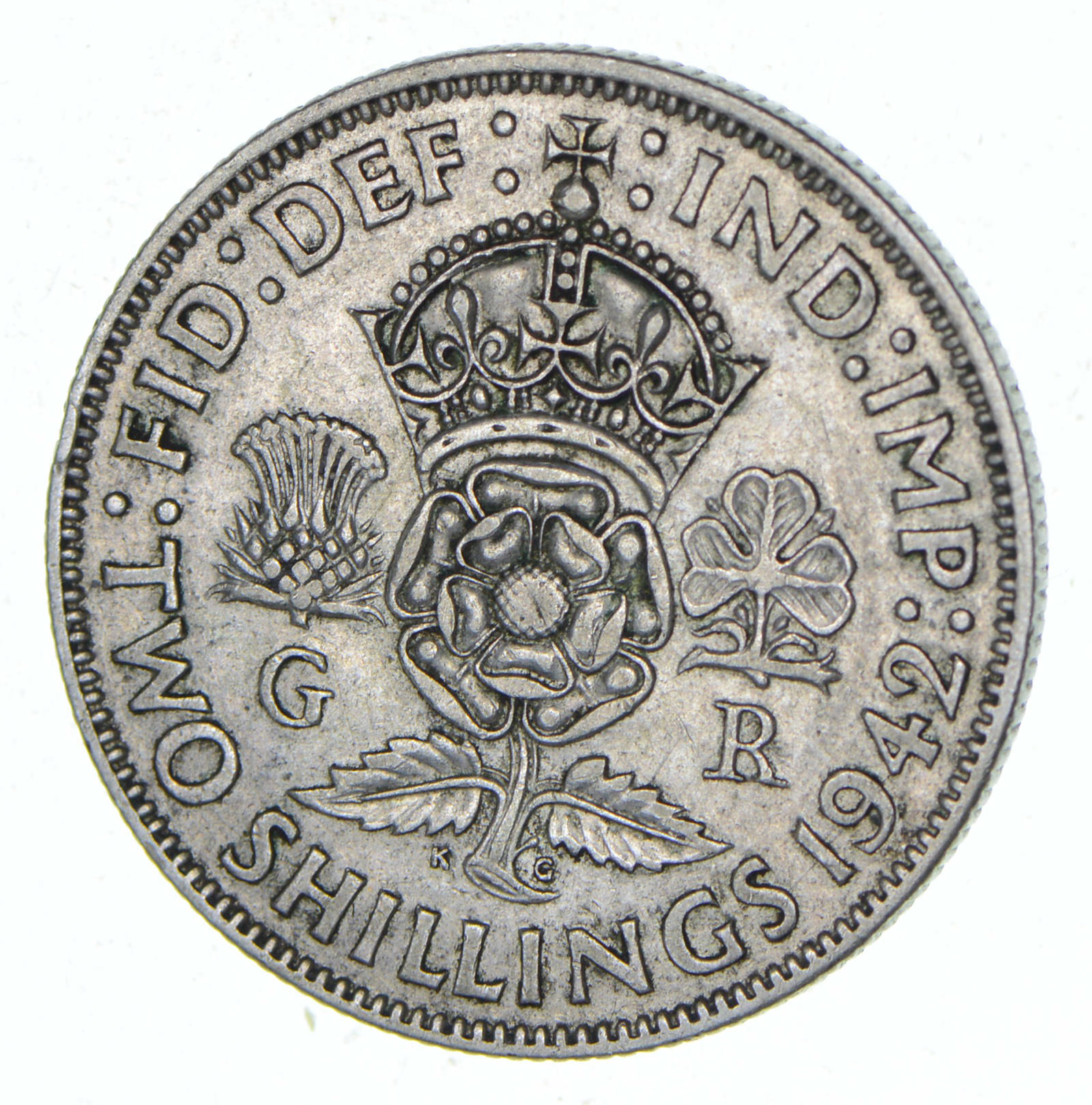 SILVER - Roughly the Size of a Half Dollar - 1942 Great Britain 2 ...
