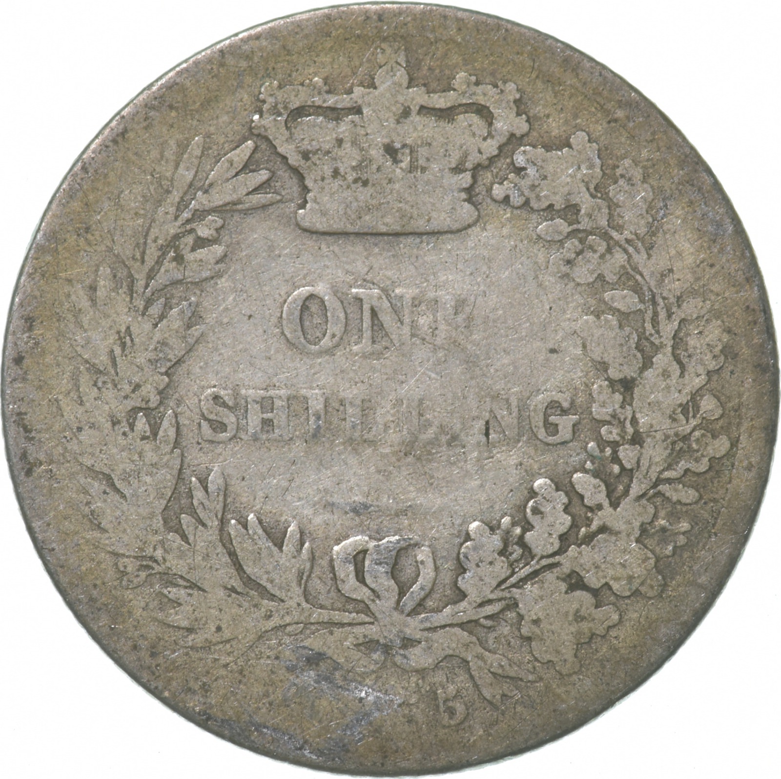 SILVER - Roughly the Size of a Quarter - 1855 Great Britain 1 Shilling ...
