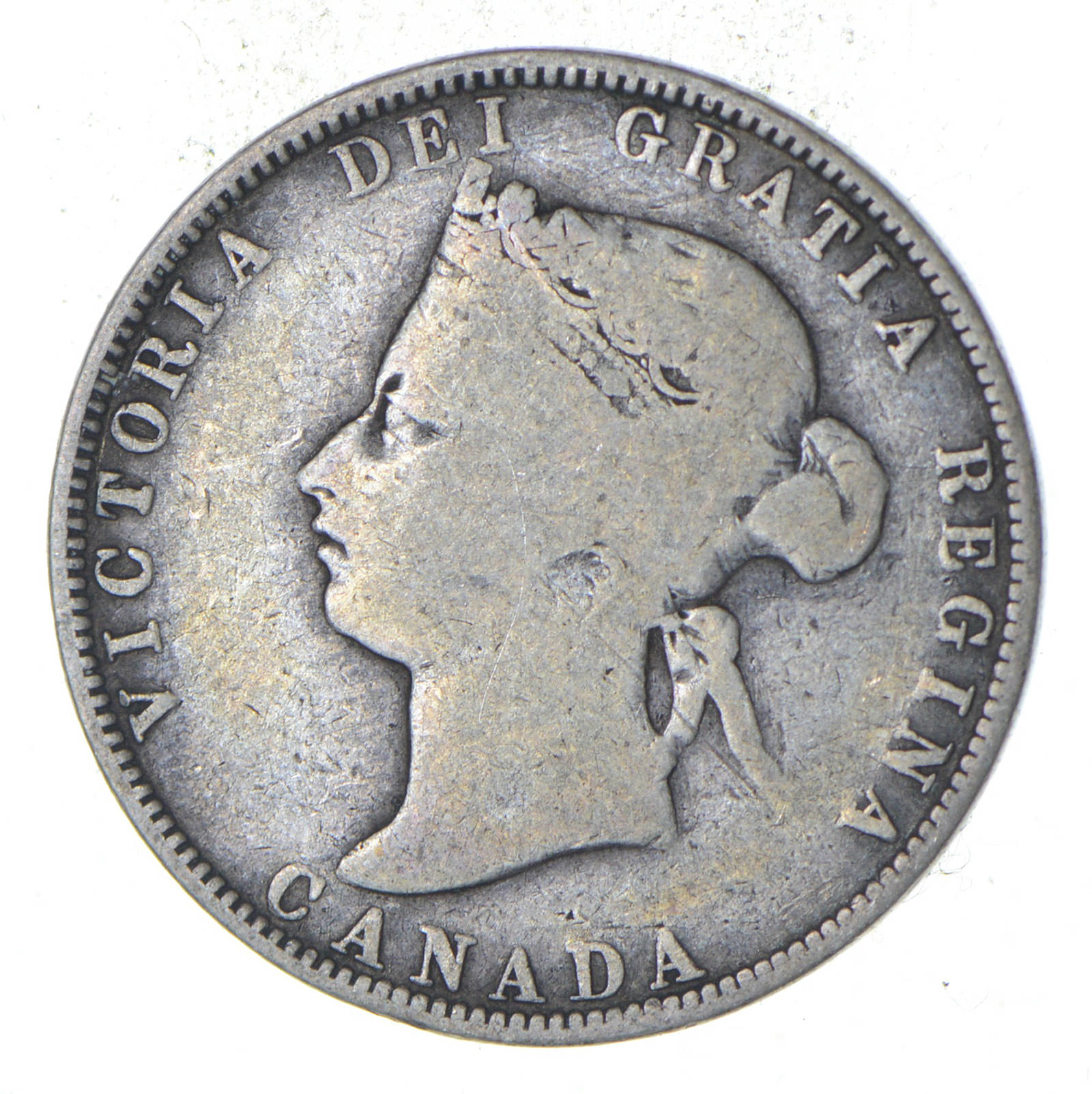 SILVER - Roughly the Size of a Quarter 1871 Canada 25 Cents - World ...