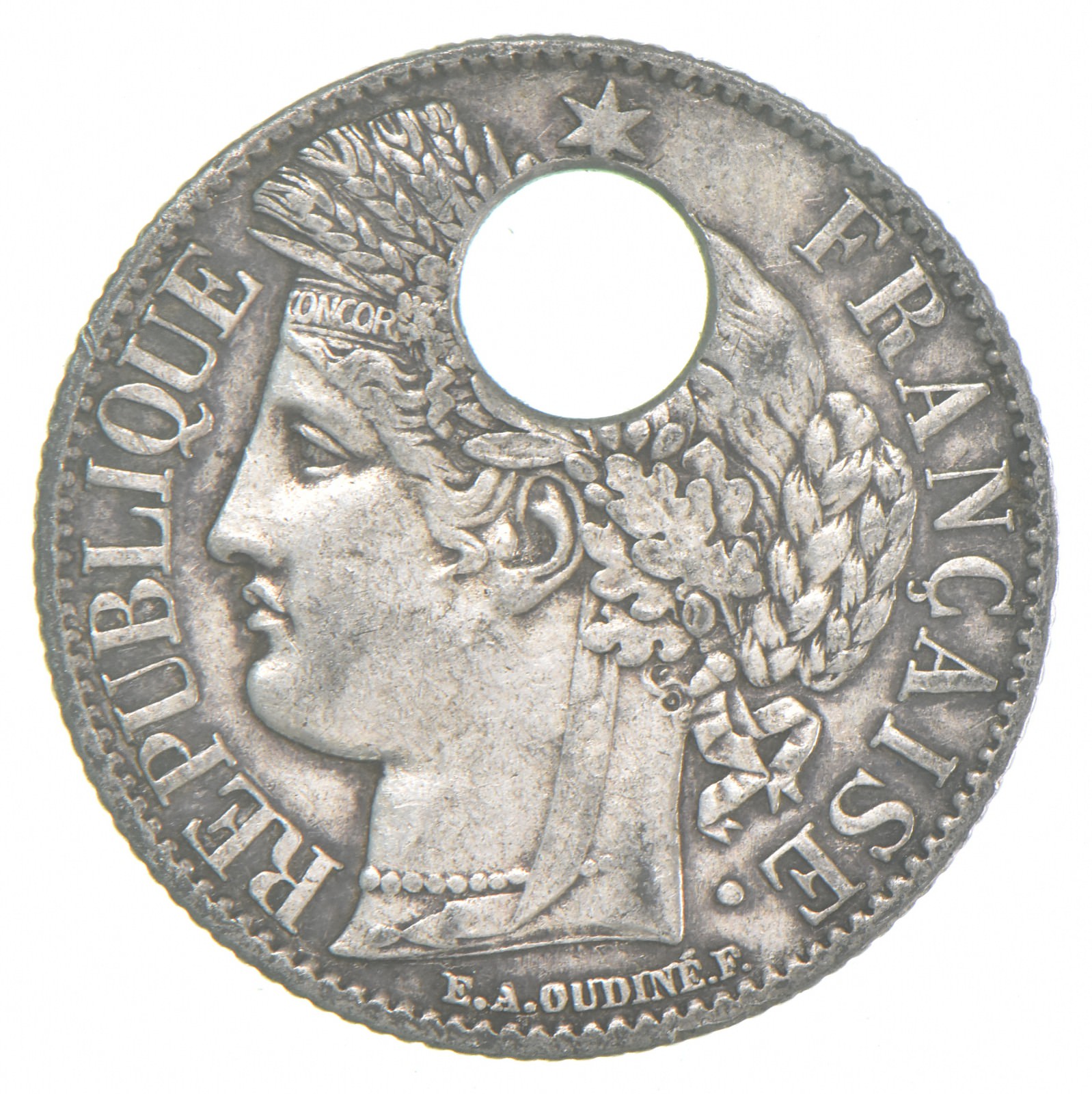 SILVER - Roughly the Size of a Quarter - 1872 France 1 Franc - World ...