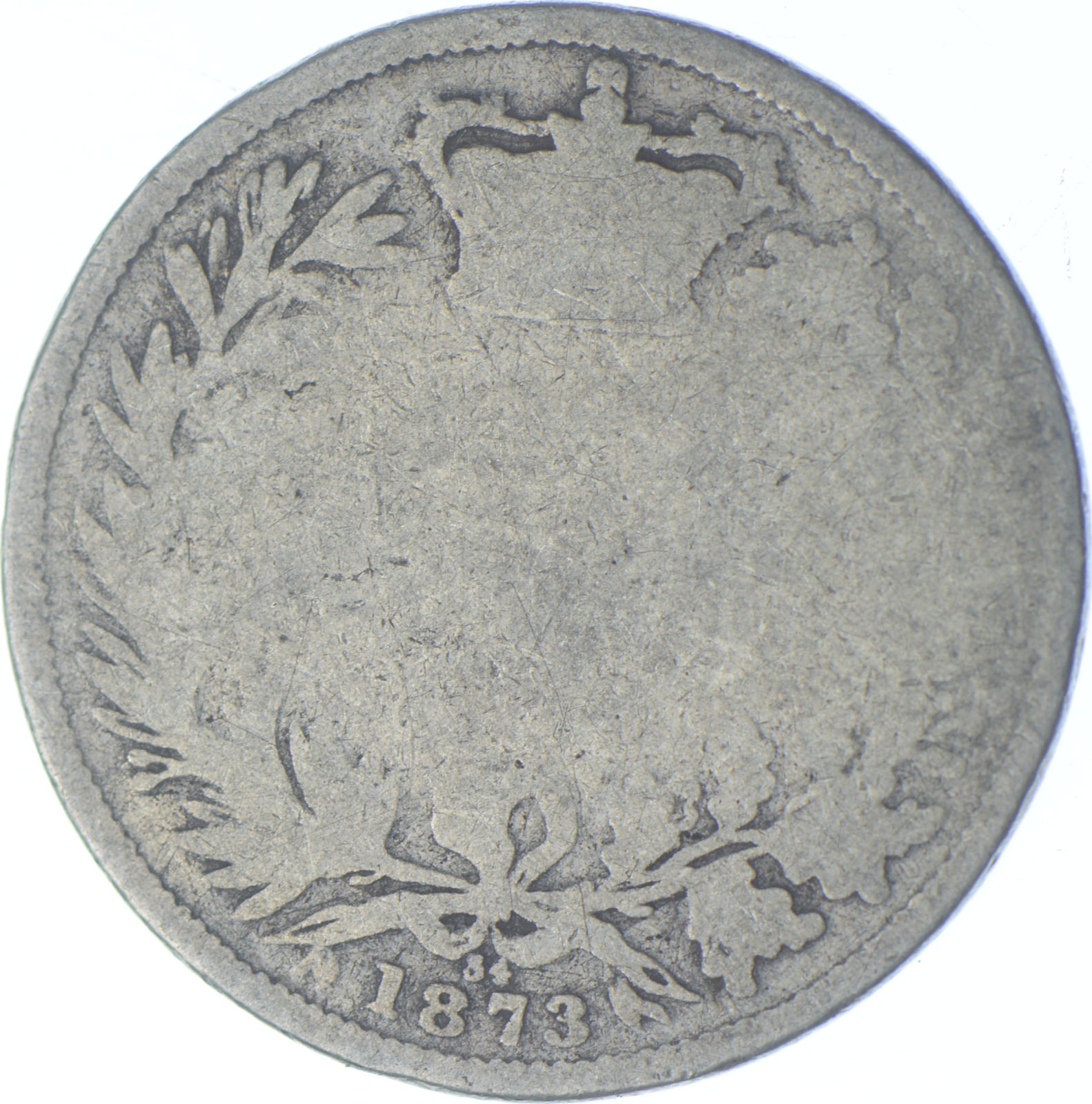 SILVER - Roughly the Size of a Quarter - 1873 Great Britain 1 Shilling ...