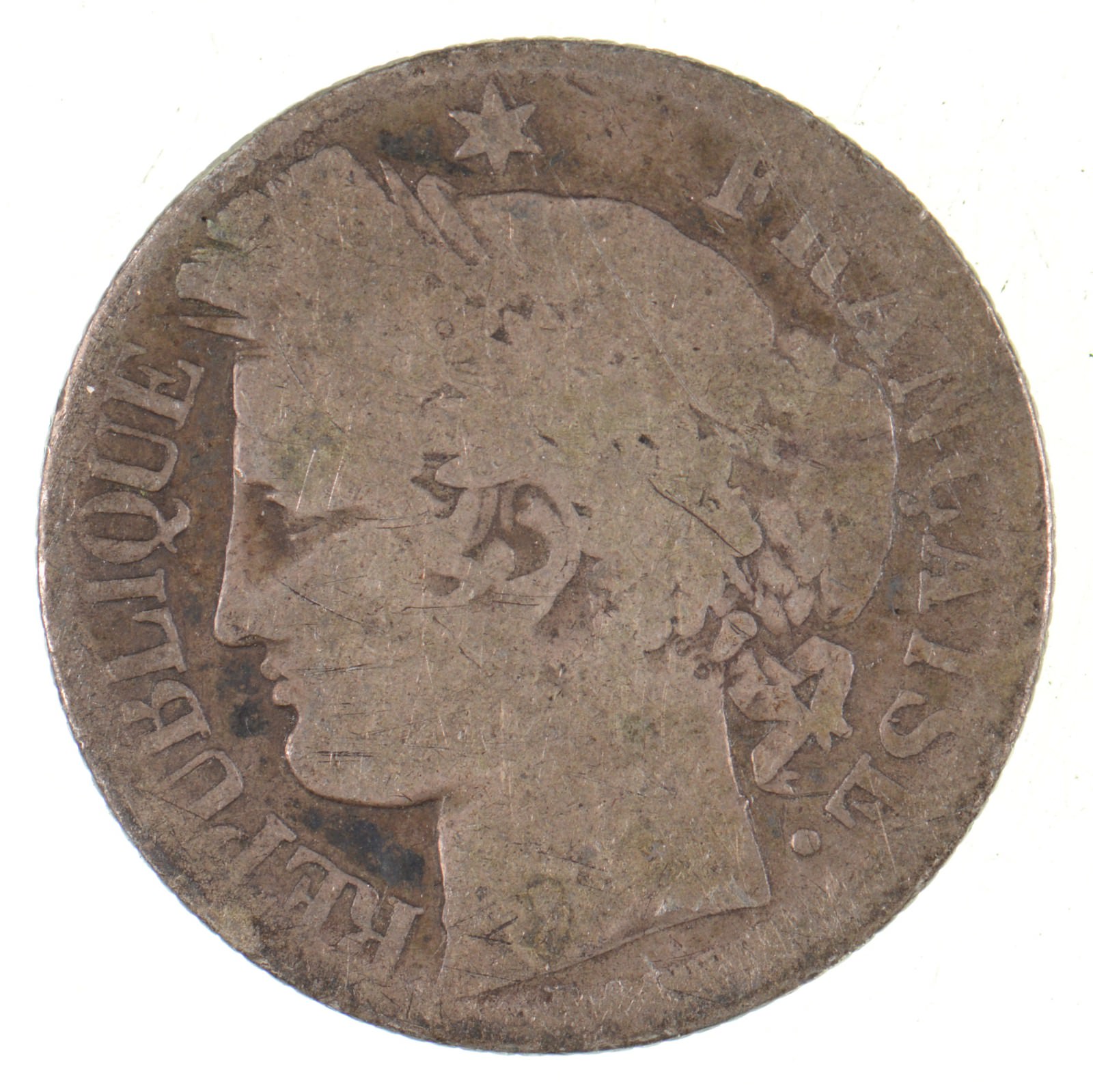 SILVER - Roughly the Size of a Quarter - 1881 France 1 Franc - World ...