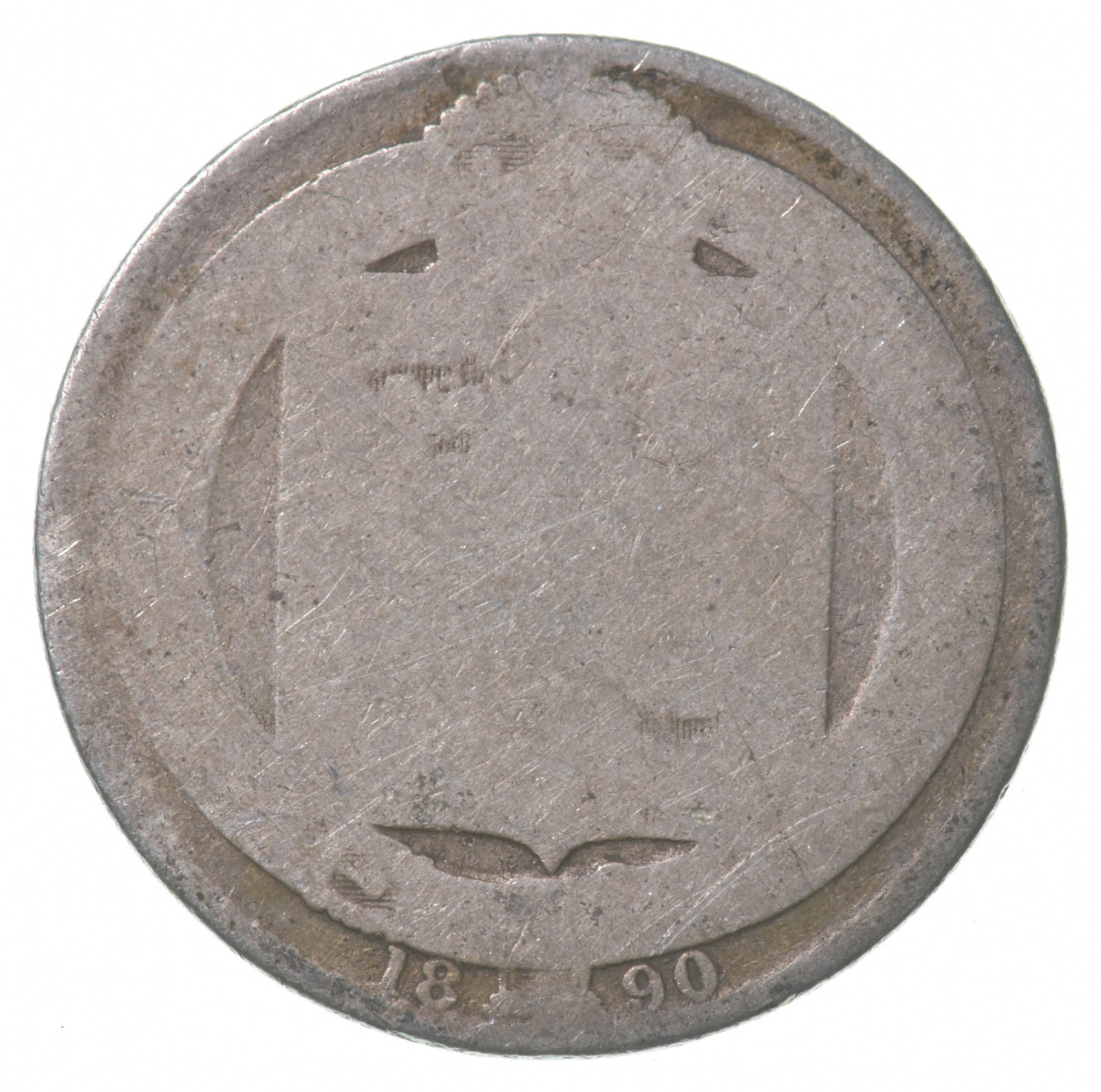 SILVER - Roughly the Size of a Quarter - 1890 Great Britain 1 Shilling ...