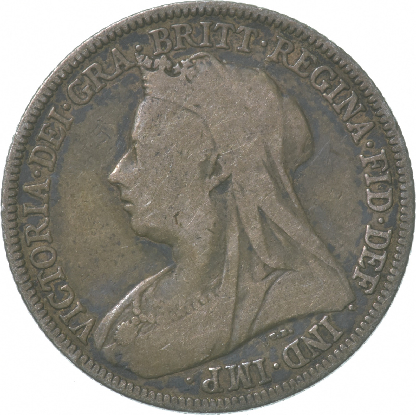SILVER - Roughly the Size of a Quarter - 1893 Great Britain 1 Shilling ...