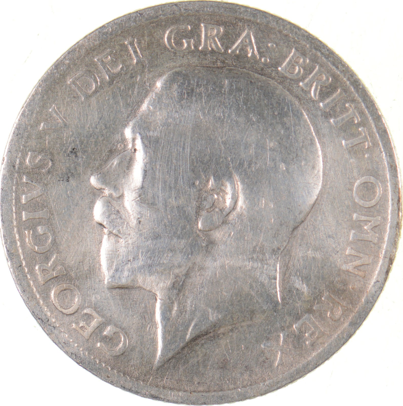 SILVER - Roughly the Size of a Quarter - 1915 Great Britain 1 Shilling ...