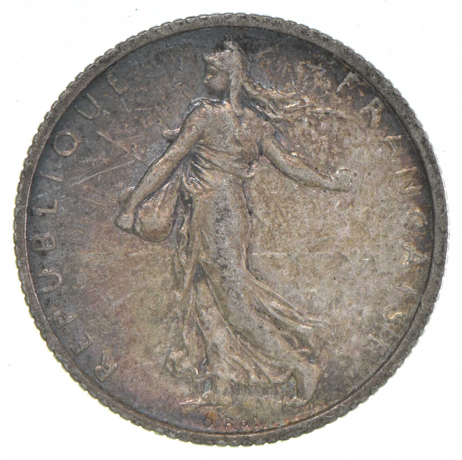 SILVER - Roughly the Size of a Quarter - 1916 France 1 Franc - World ...