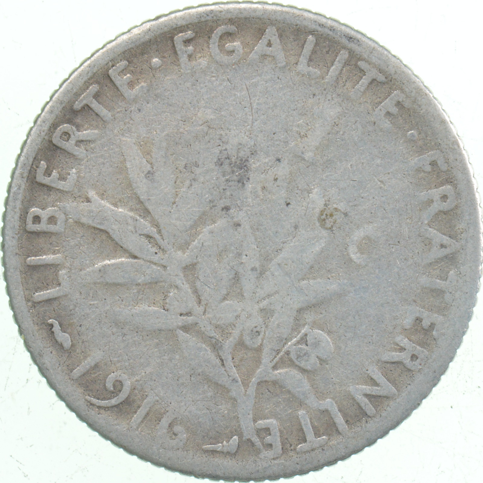SILVER - Roughly the Size of a Quarter - 1916 France 1 Franc - World ...