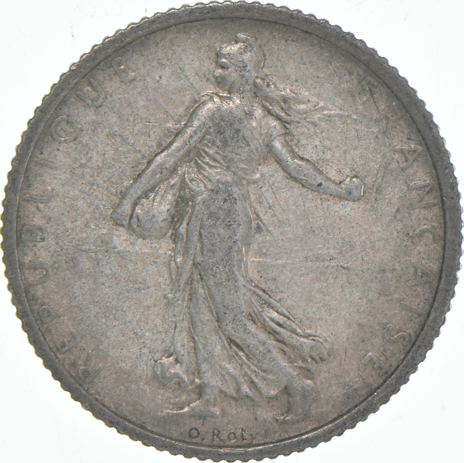 SILVER - Roughly the Size of a Quarter - 1916 France 1 Franc - World ...