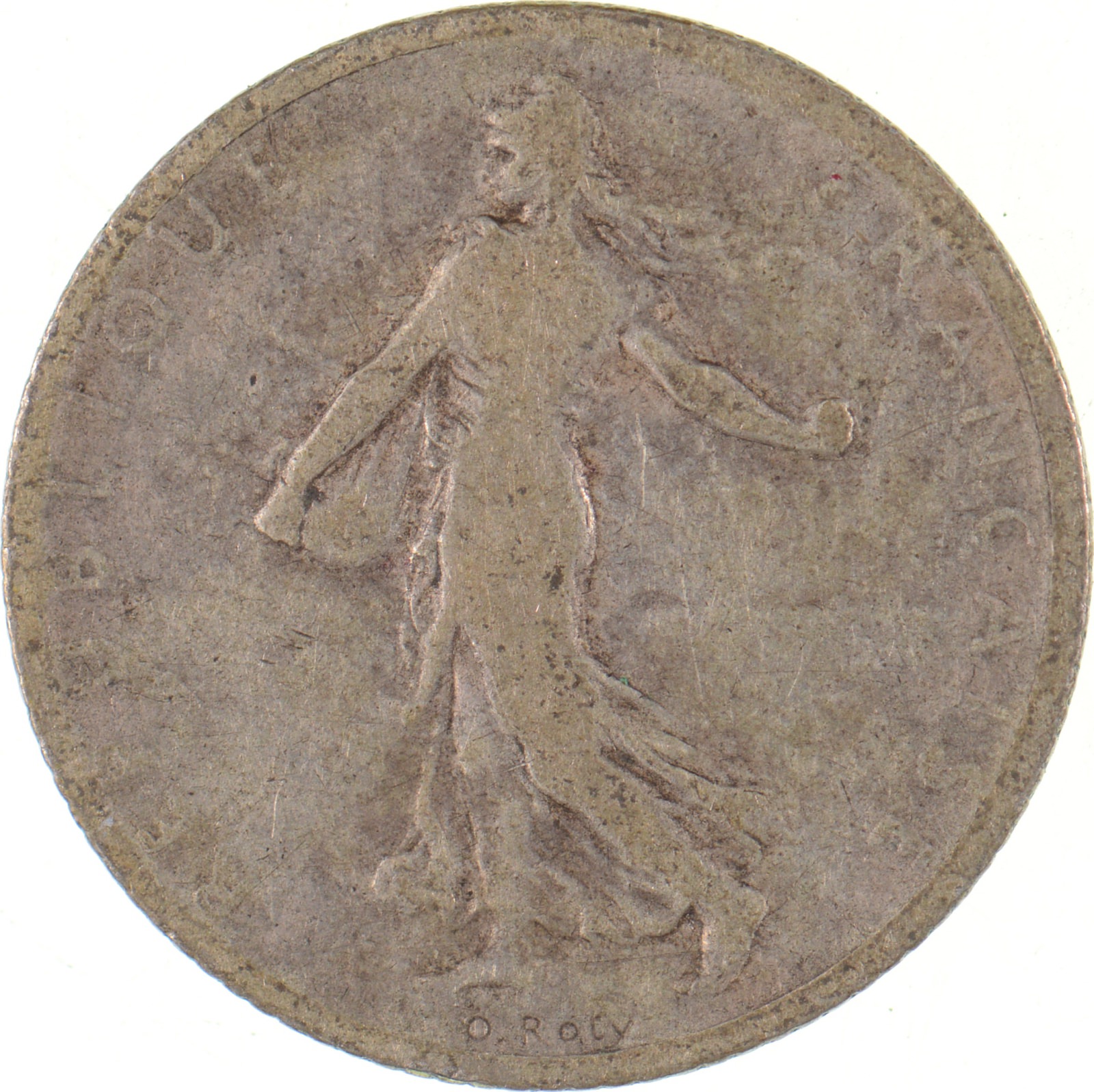 SILVER - Roughly the Size of a Quarter - 1916 France 1 Franc - World ...