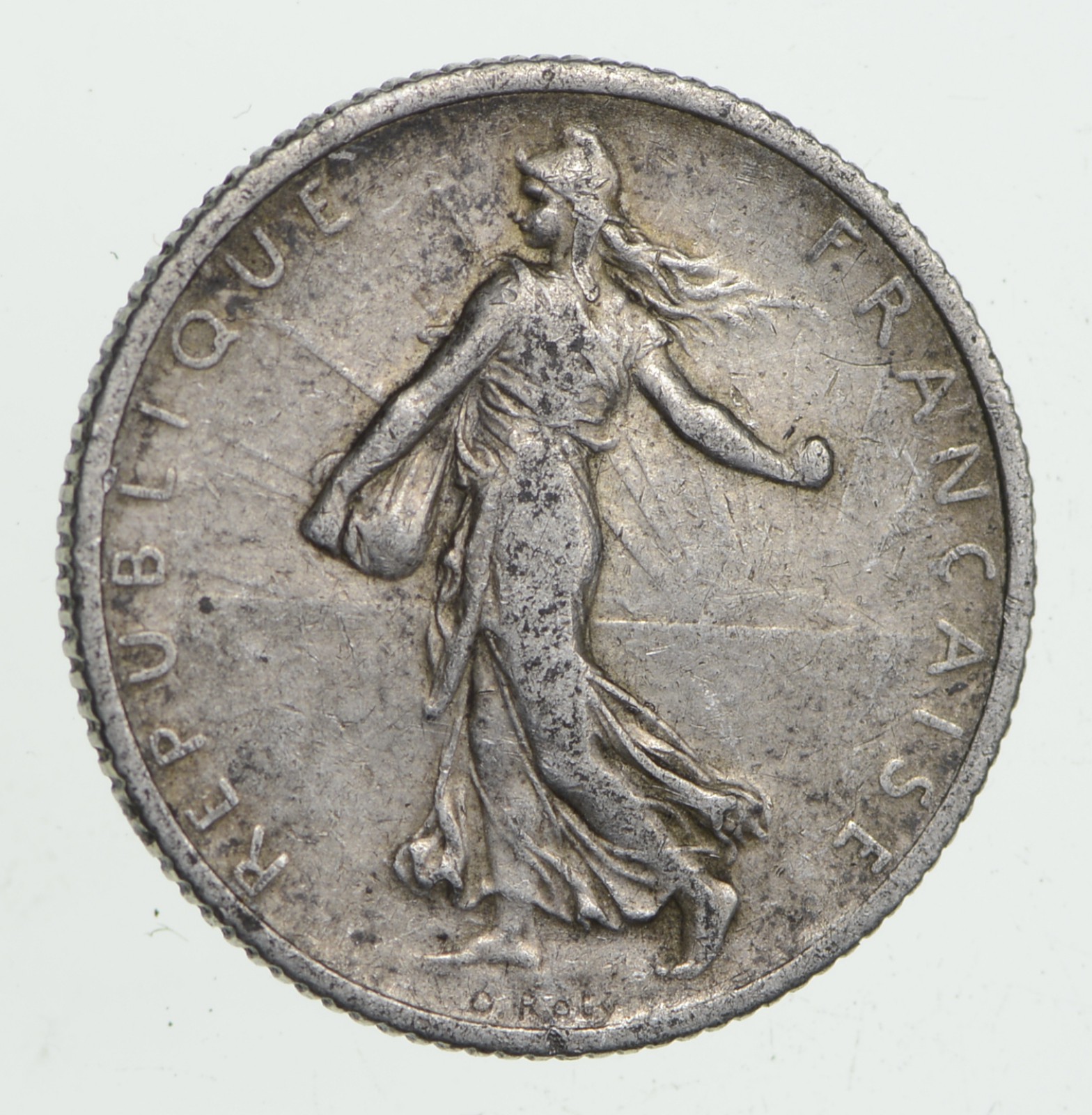SILVER - Roughly the Size of a Quarter 1917 France 1 Franc - World ...