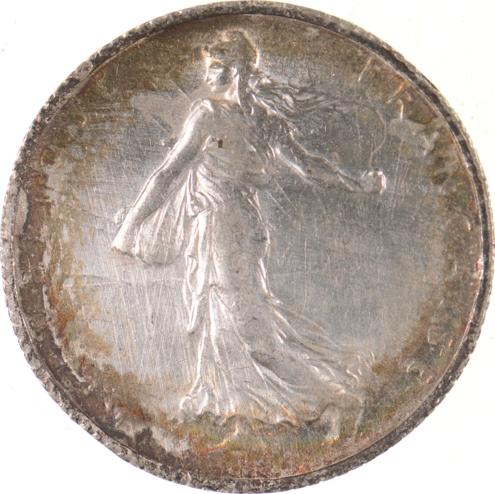 SILVER - Roughly the Size of a Quarter - 1918 France 1 Franc - World ...