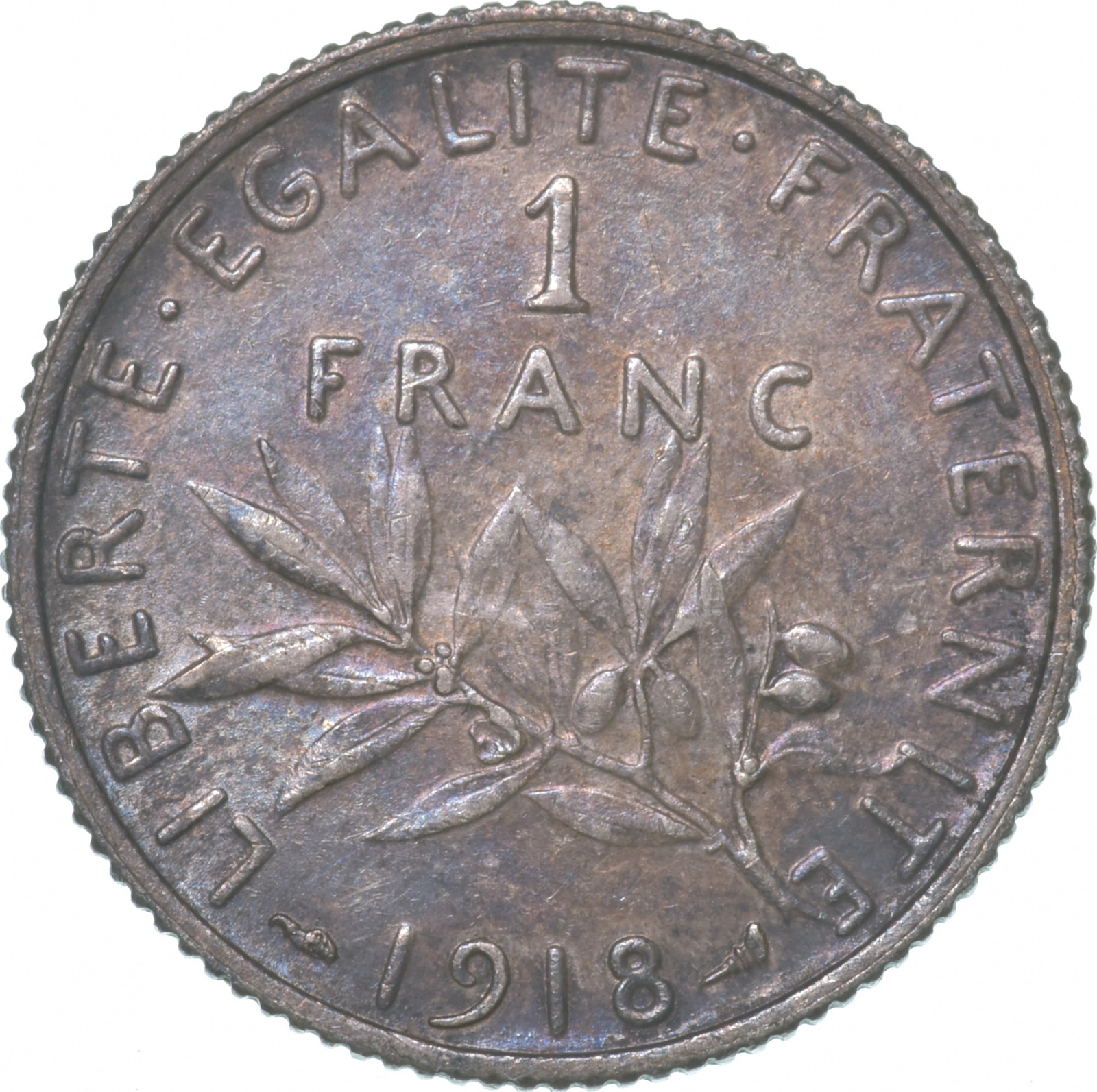SILVER - Roughly the Size of a Quarter - 1918 France 1 Franc - World ...