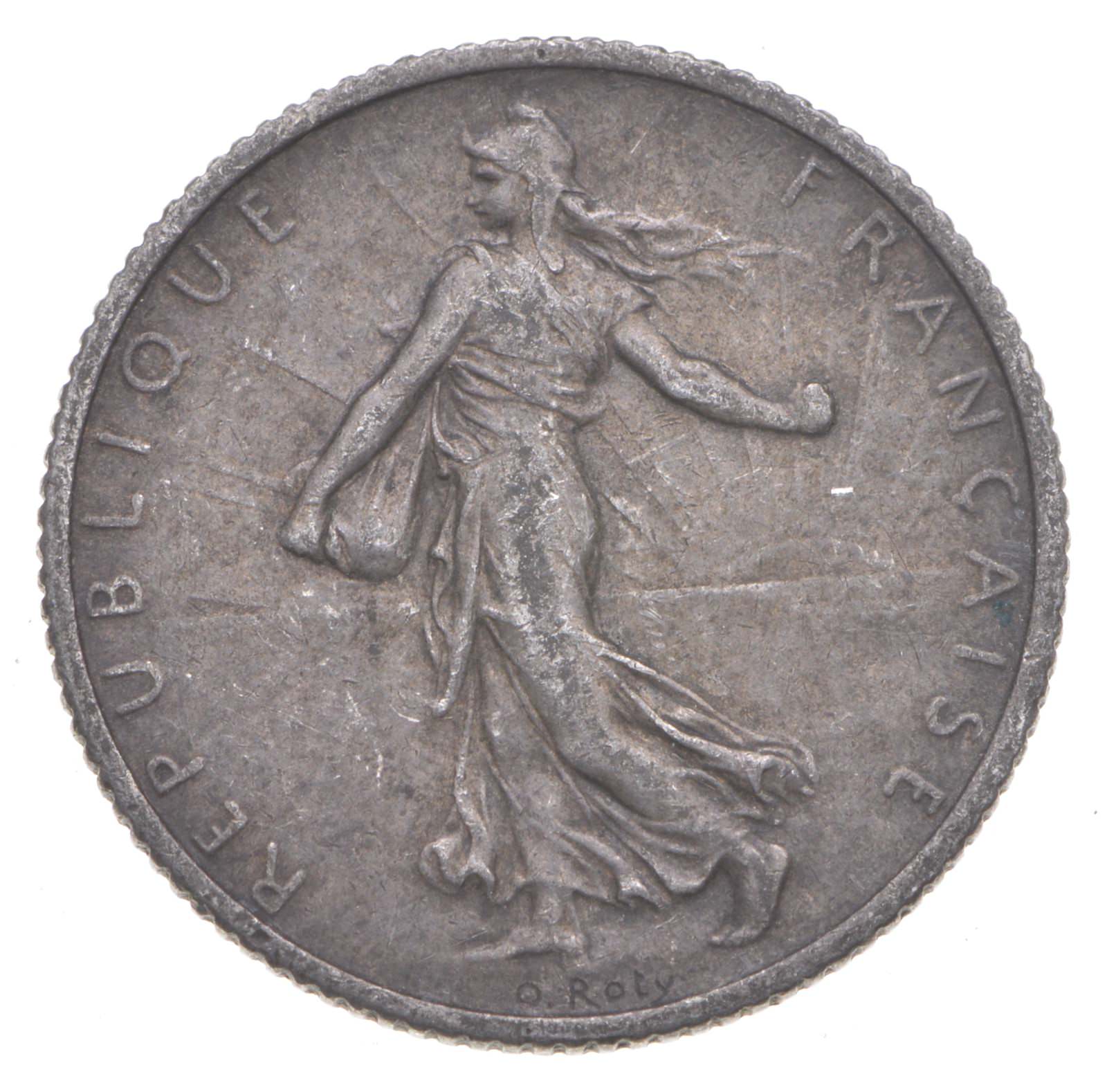 SILVER - Roughly the Size of a Quarter - 1919 France 1 Franc - World ...