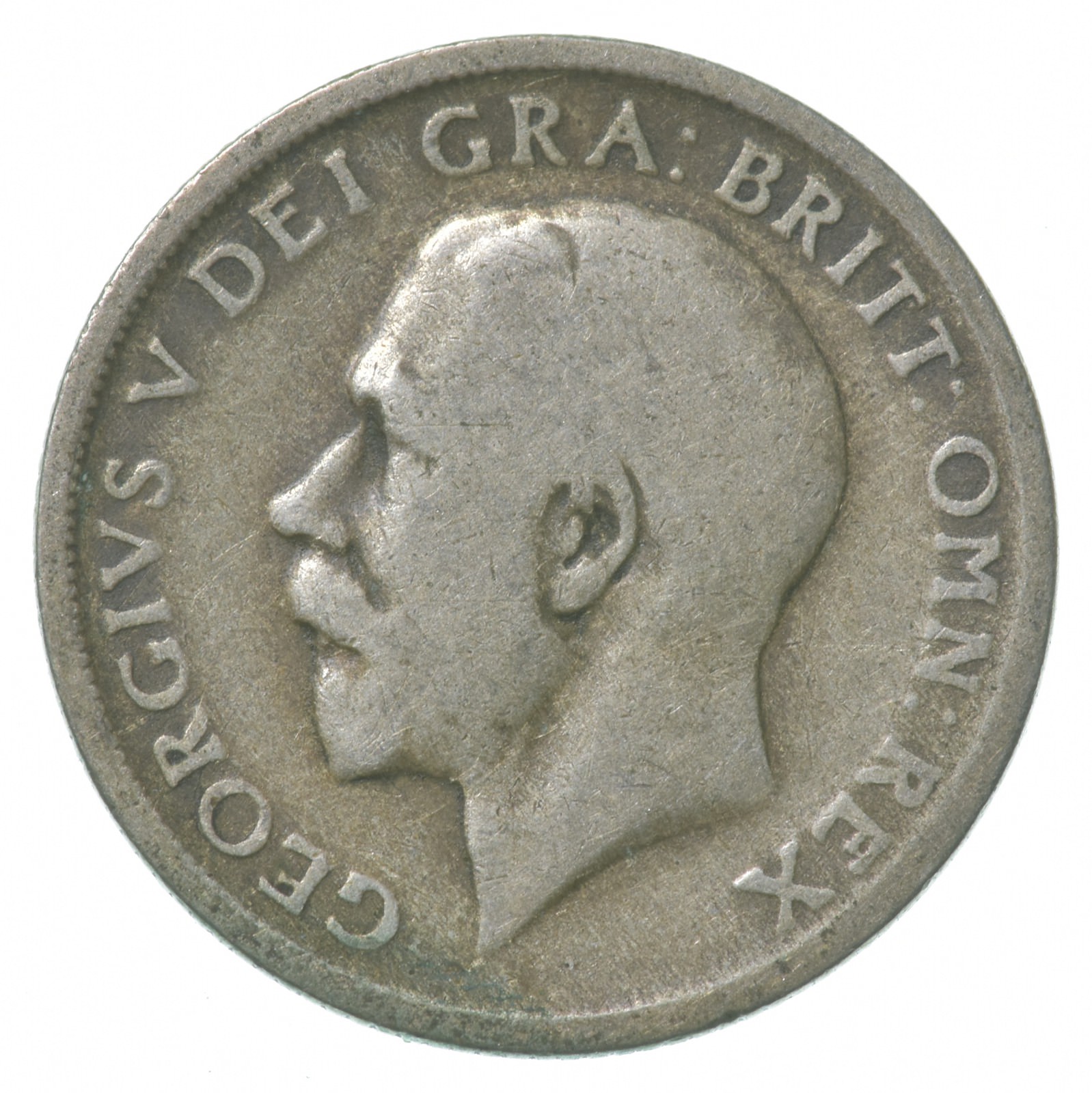 SILVER - Roughly the Size of a Quarter - 1920 Great Britain 1 Shilling ...