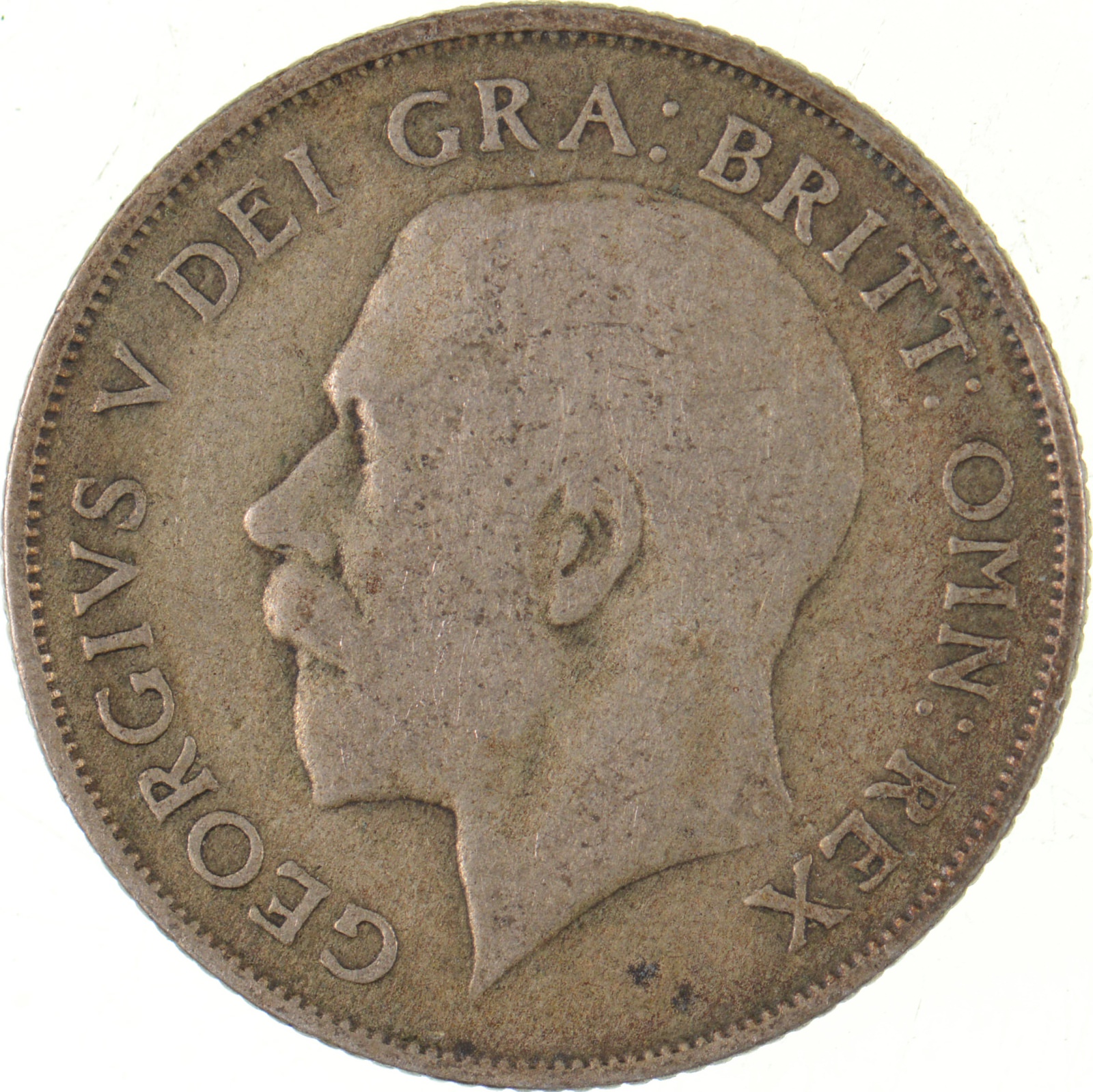 SILVER - Roughly the Size of a Quarter - 1922 Great Britain 1 Shilling ...