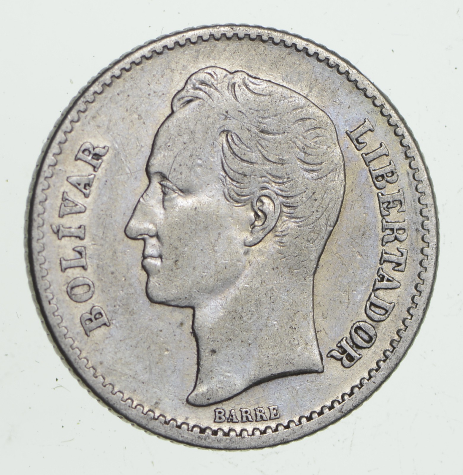 SILVER - Roughly the Size of a Quarter 1929 Venezuela 1 Bolivar - World ...
