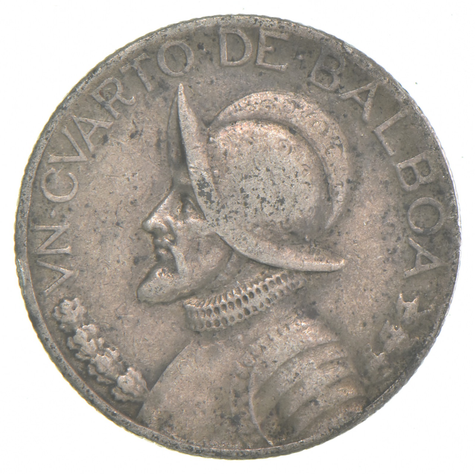 SILVER - Roughly the Size of a Quarter - 1930 Panama 1/4 Balboa - World ...