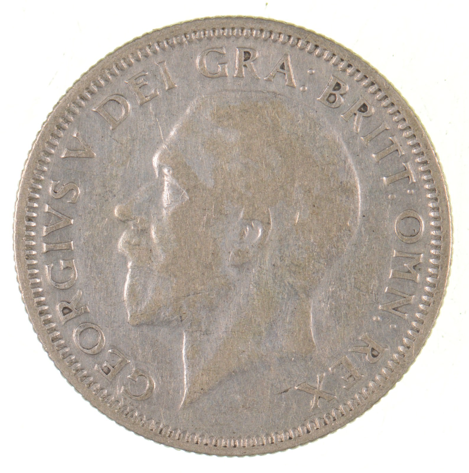 SILVER - Roughly the Size of a Quarter - 1931 Great Britain 1 Shilling ...