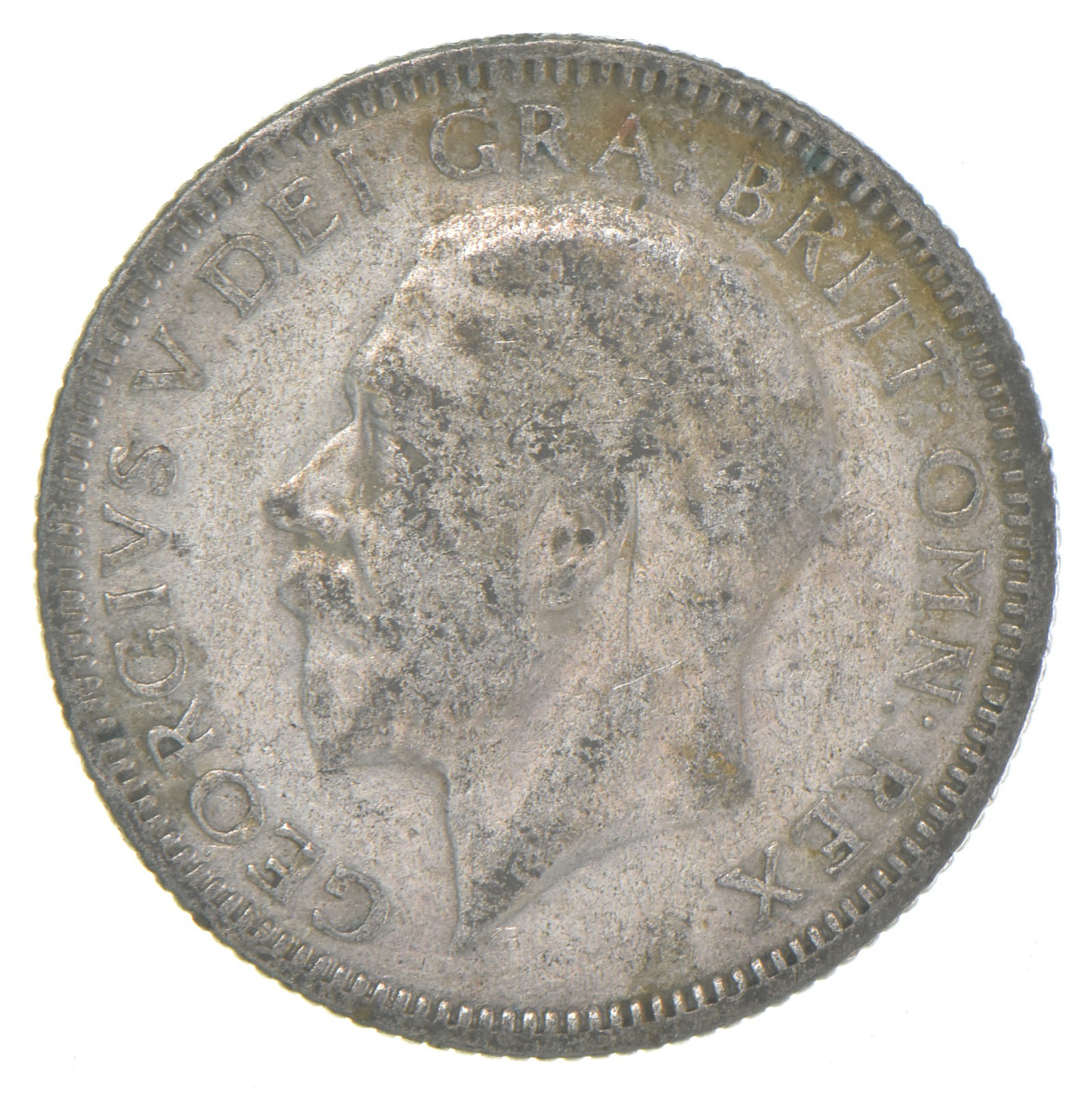 SILVER - Roughly the Size of a Quarter - 1933 Great Britain 1 Shilling ...