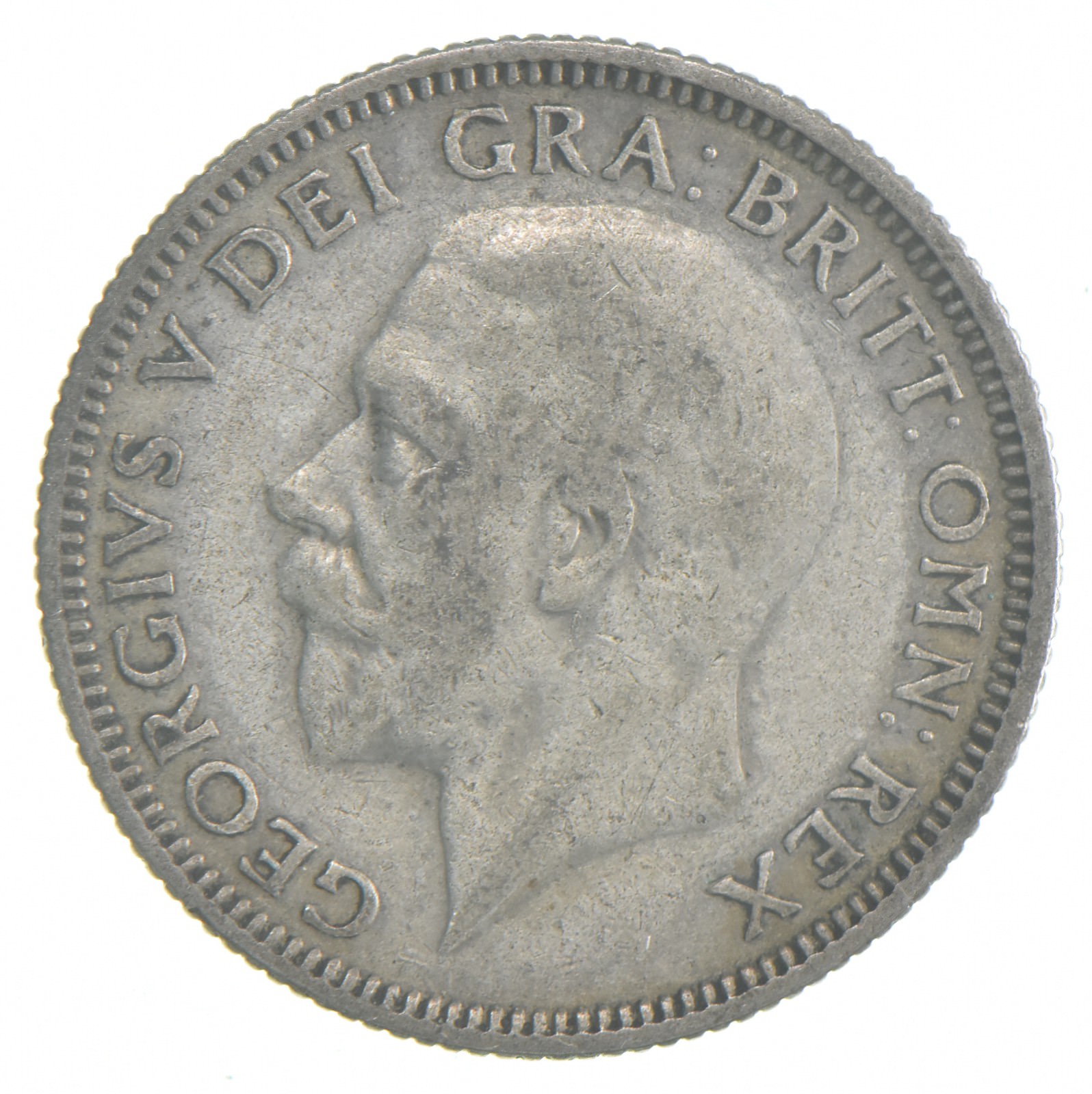 SILVER - Roughly the Size of a Quarter - 1933 Great Britain 1 Shilling ...