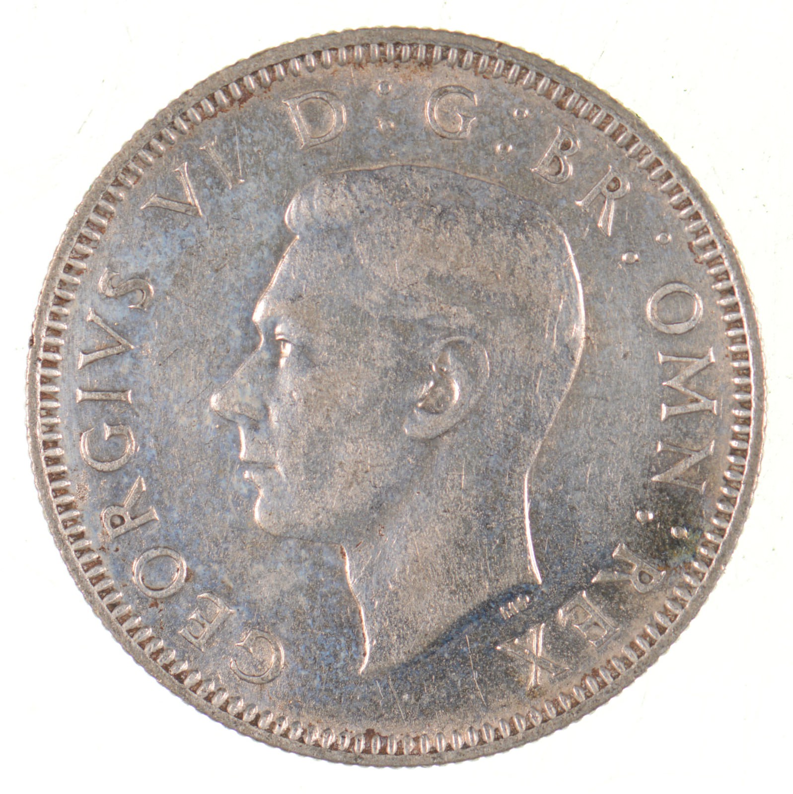 SILVER - Roughly the Size of a Quarter - 1940 Great Britain 1 Shilling ...