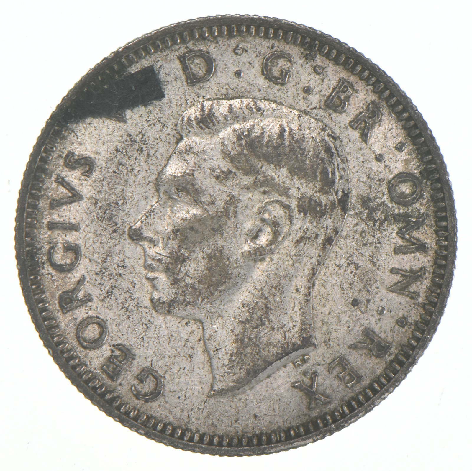 SILVER - Roughly the Size of a Quarter - 1942 Great Britain 1 Shilling ...