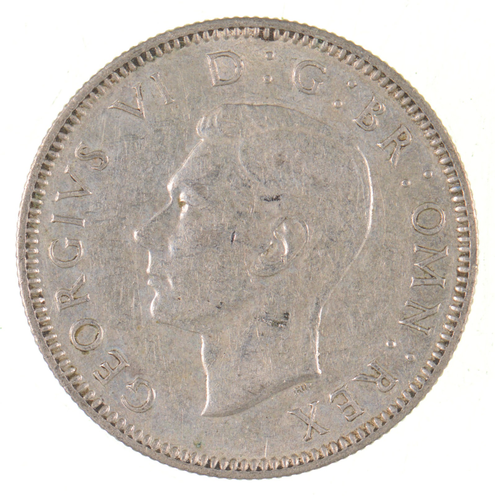 SILVER - Roughly the Size of a Quarter - 1943 Great Britain 1 Shilling ...