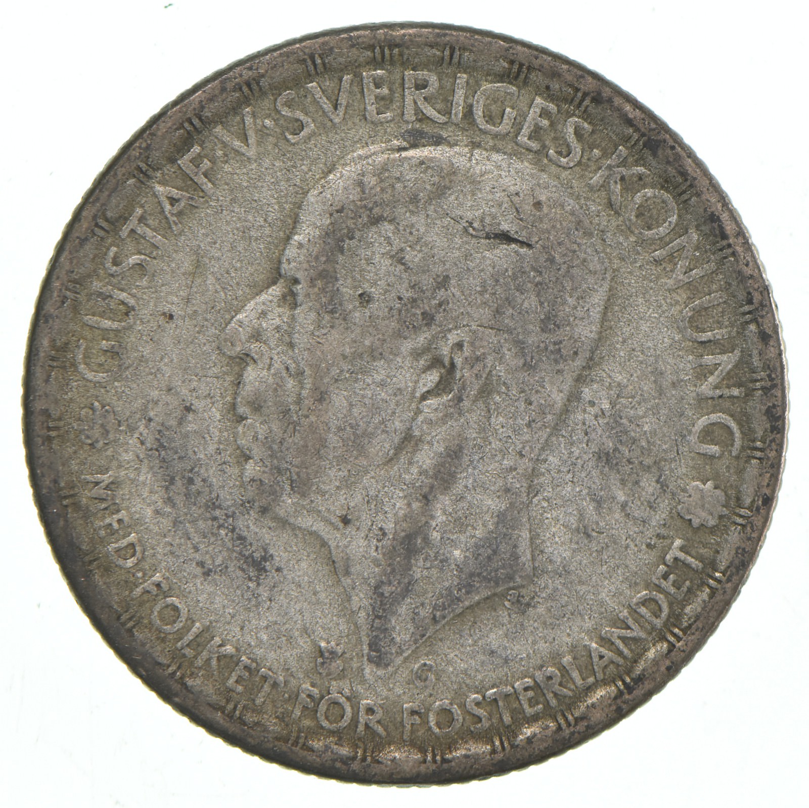 SILVER - Roughly the Size of a Quarter - 1943 Sweden 1 Krona - World ...