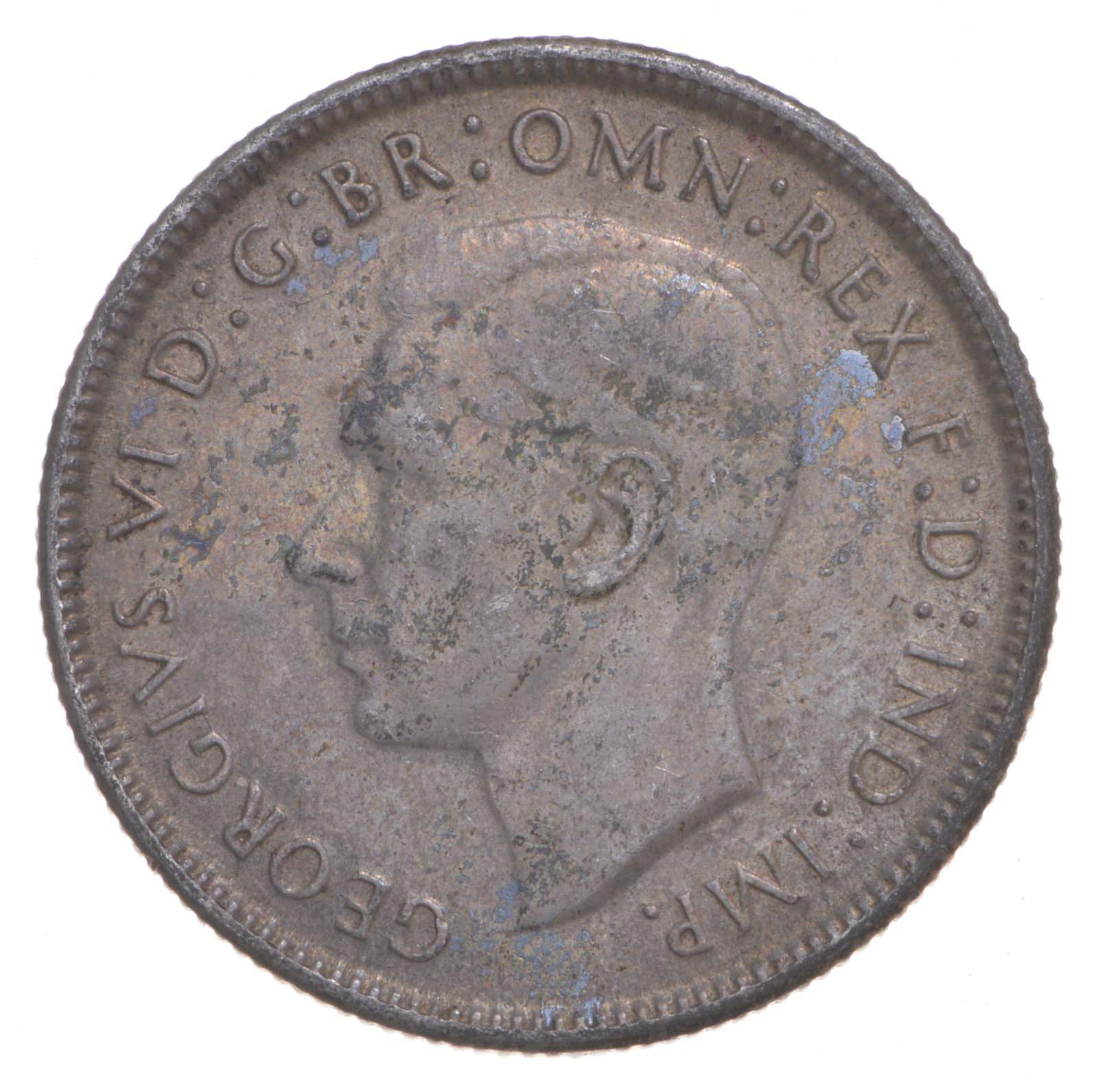 SILVER - Roughly the Size of a Quarter - 1944 Australia 1 Florin ...