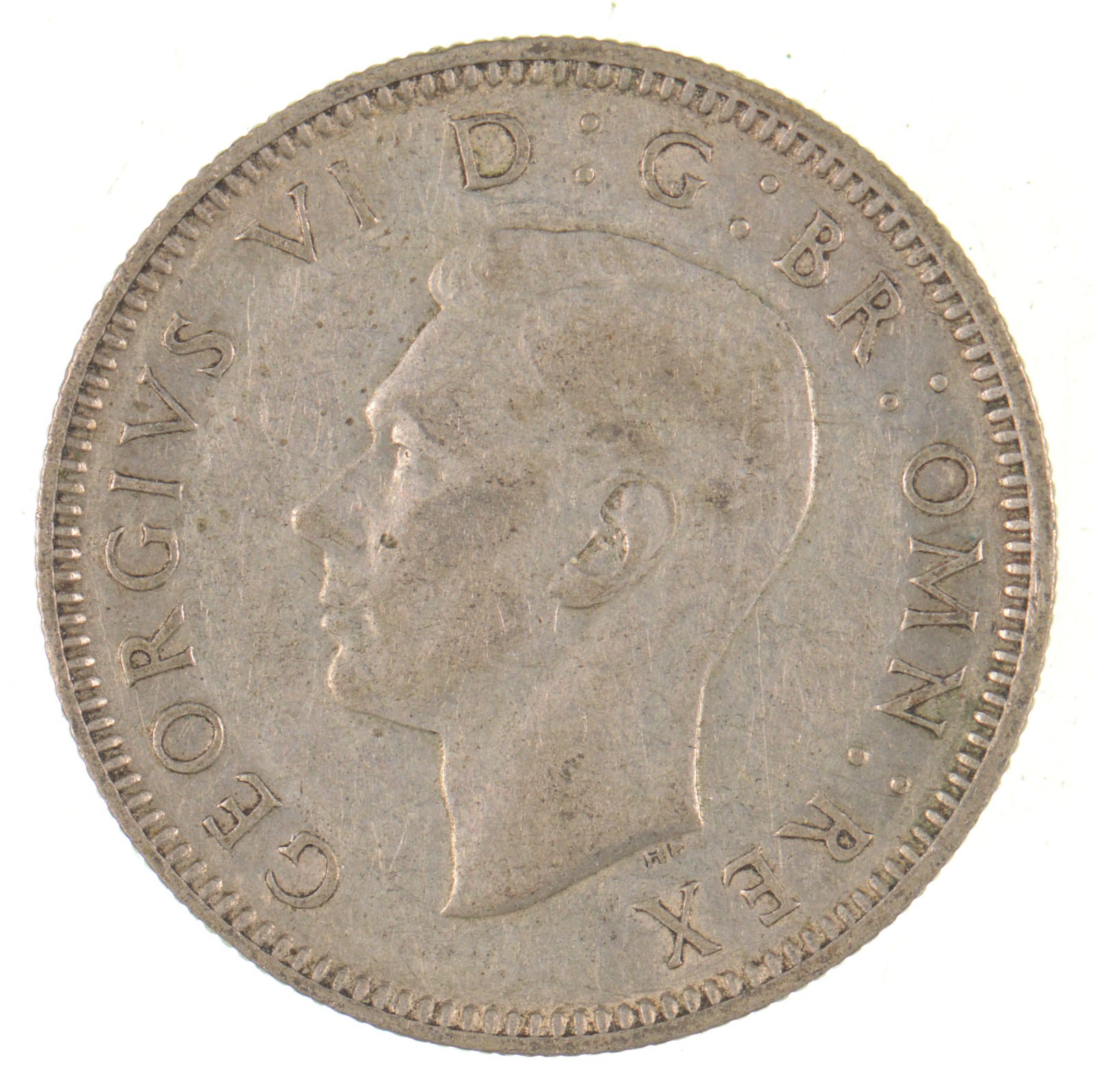 SILVER - Roughly the Size of a Quarter - 1944 Great Britain 1 Shilling ...