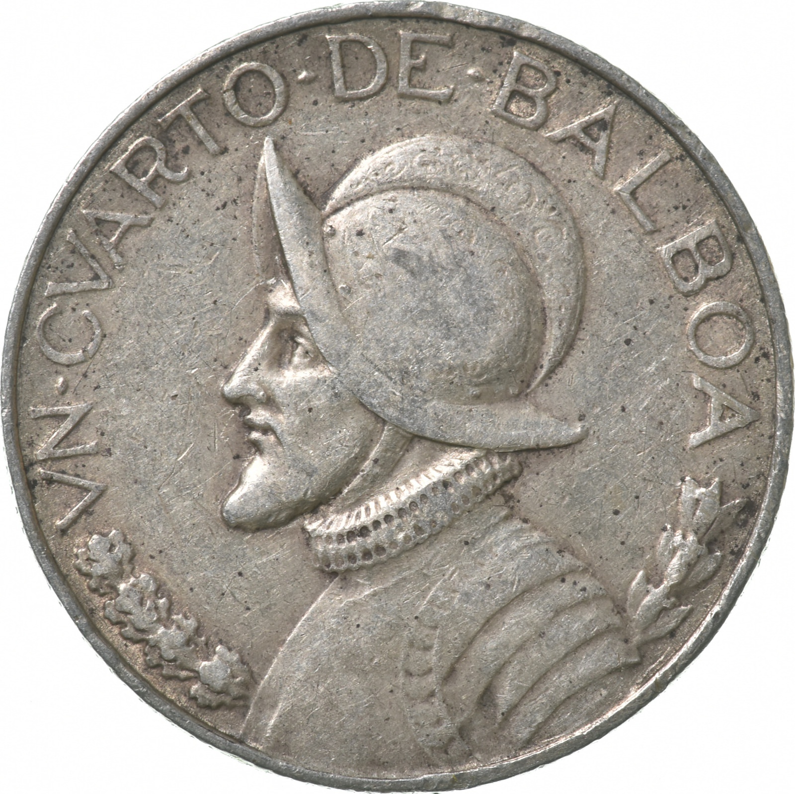 SILVER - Roughly the Size of a Quarter - 1947 Panama 1/4 Balboa - World ...