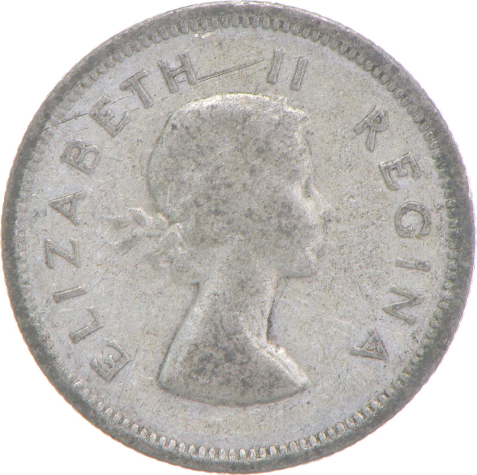 SILVER - Roughly the Size of a Quarter - 1955 South Africa 1 Shilling - World Silver Coin ...