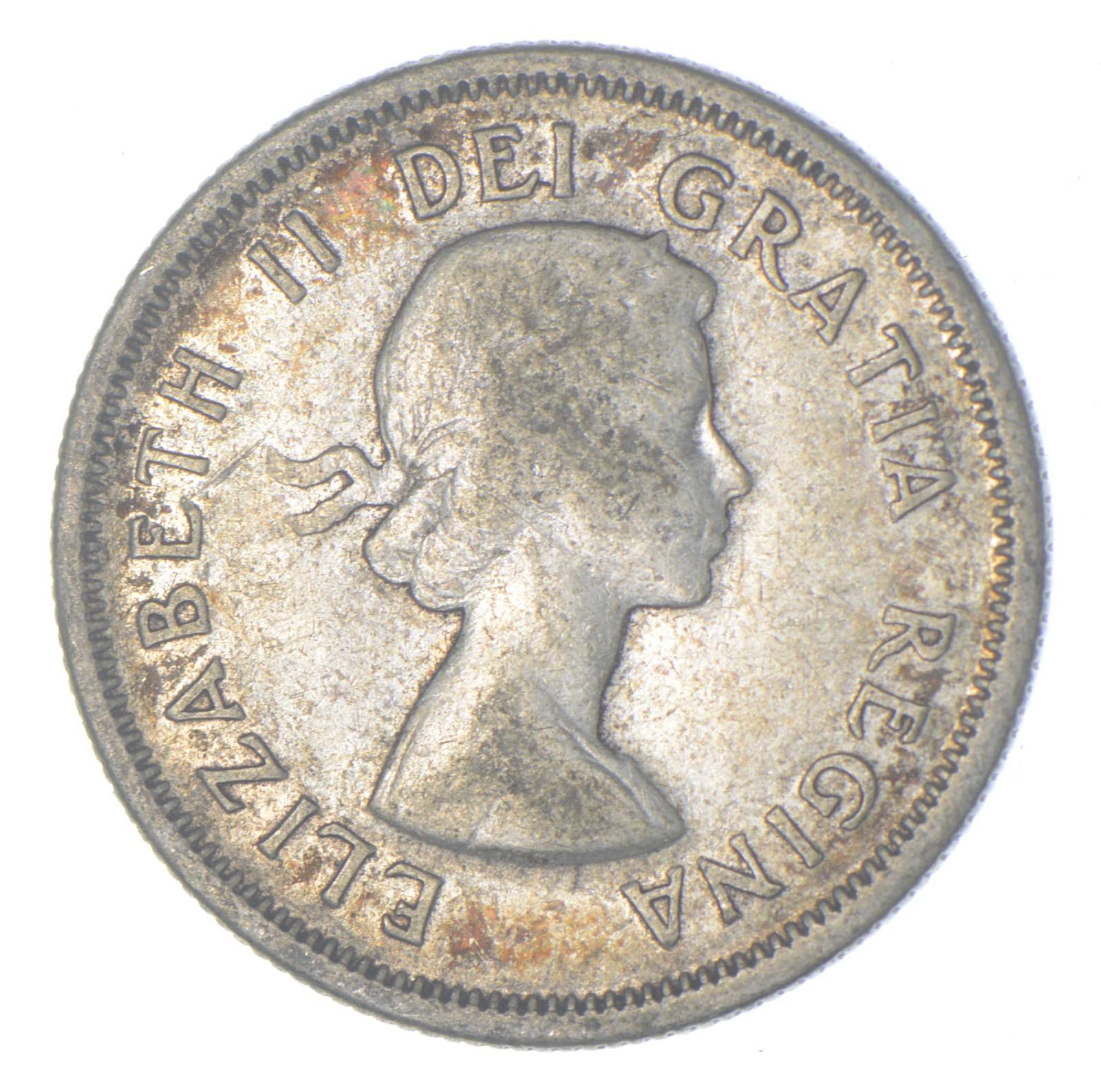 SILVER - Roughly the Size of a Quarter - 1959 Canada 25 Cents - World ...