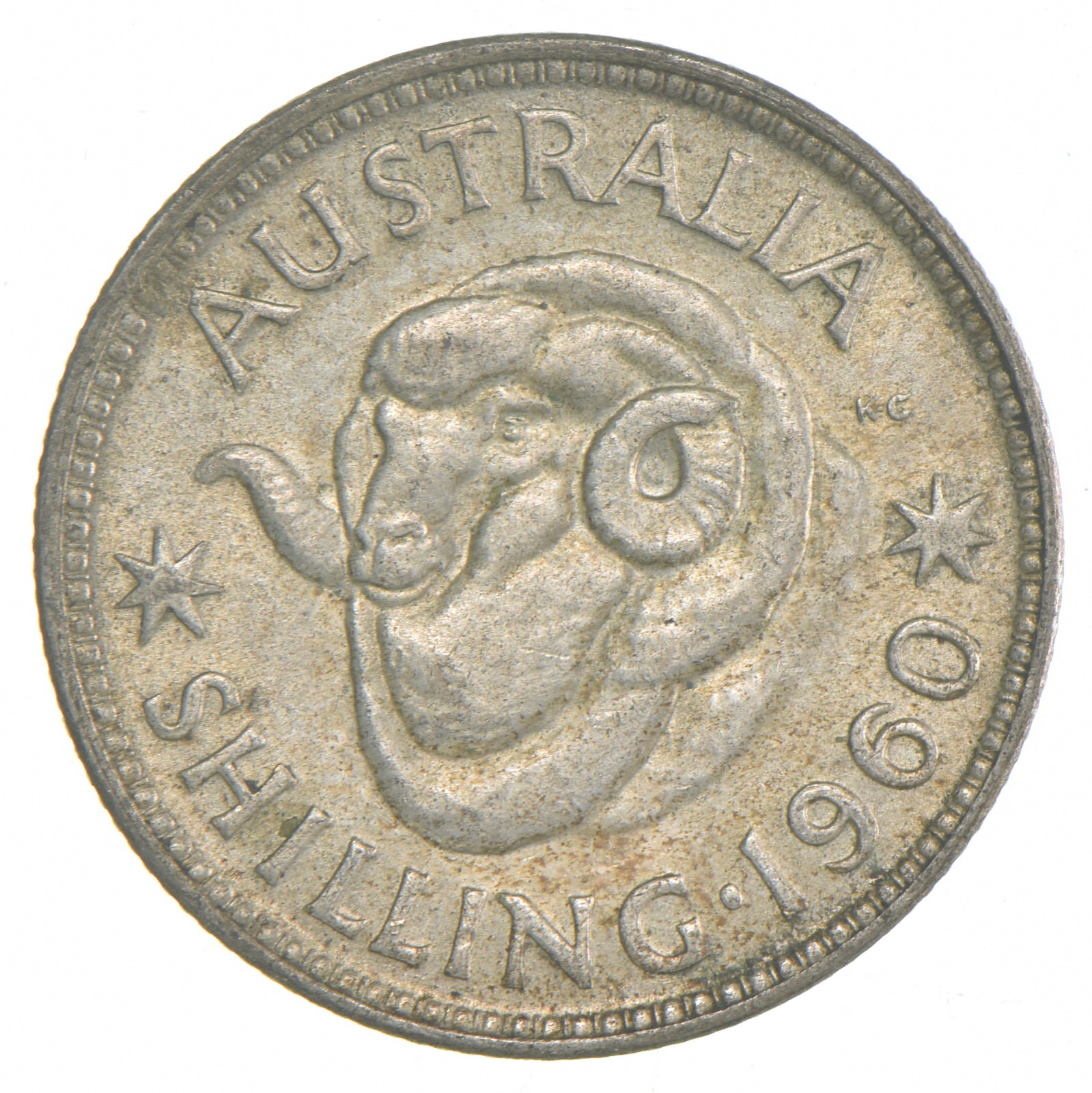 SILVER - Roughly the Size of a Quarter - 1960 Australia 1 Shilling ...