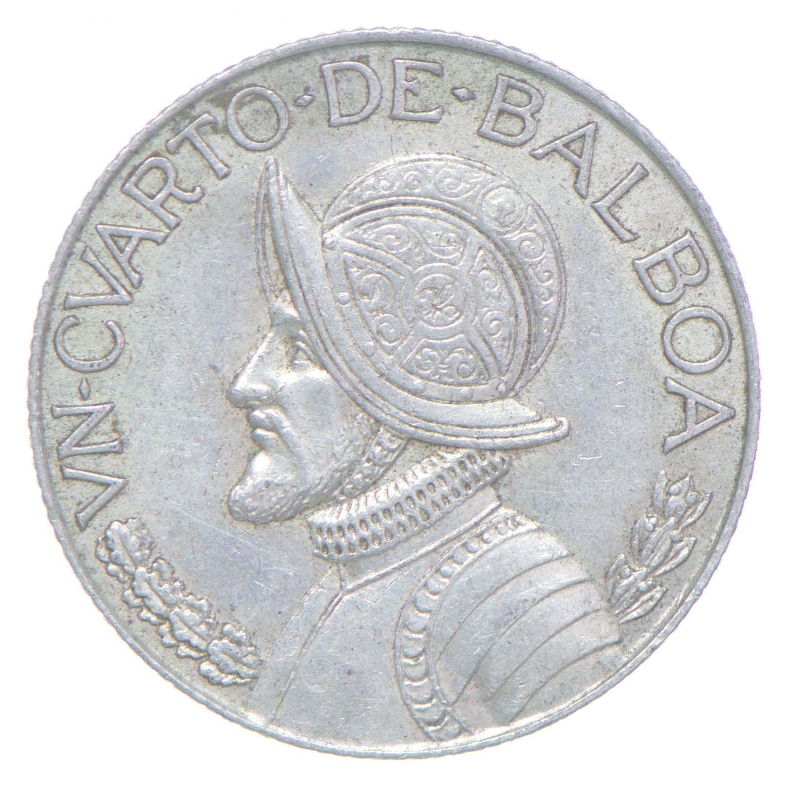 SILVER - Roughly the Size of a Quarter - 1962 Panama 1/4 Balboa - World ...