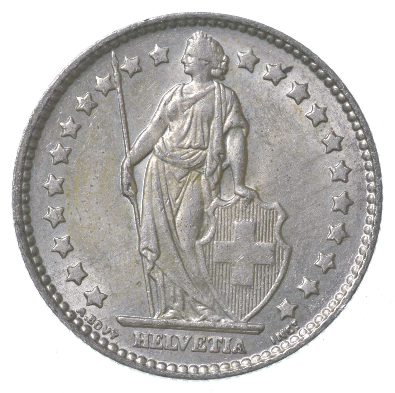 SILVER - Roughly the Size of a Quarter - 1963 Switzerland 1 Franc - World Silver Coin | Property ...
