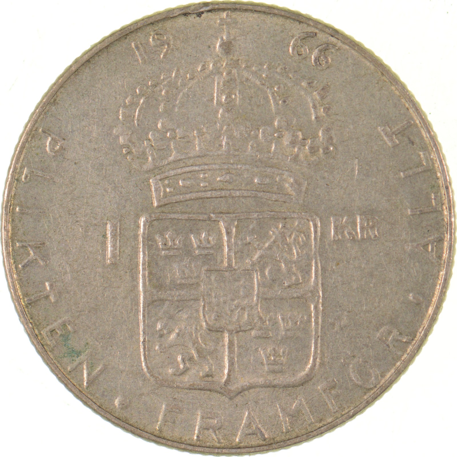 SILVER - Roughly the Size of a Quarter - 1966 Sweden 1 Krona - World ...