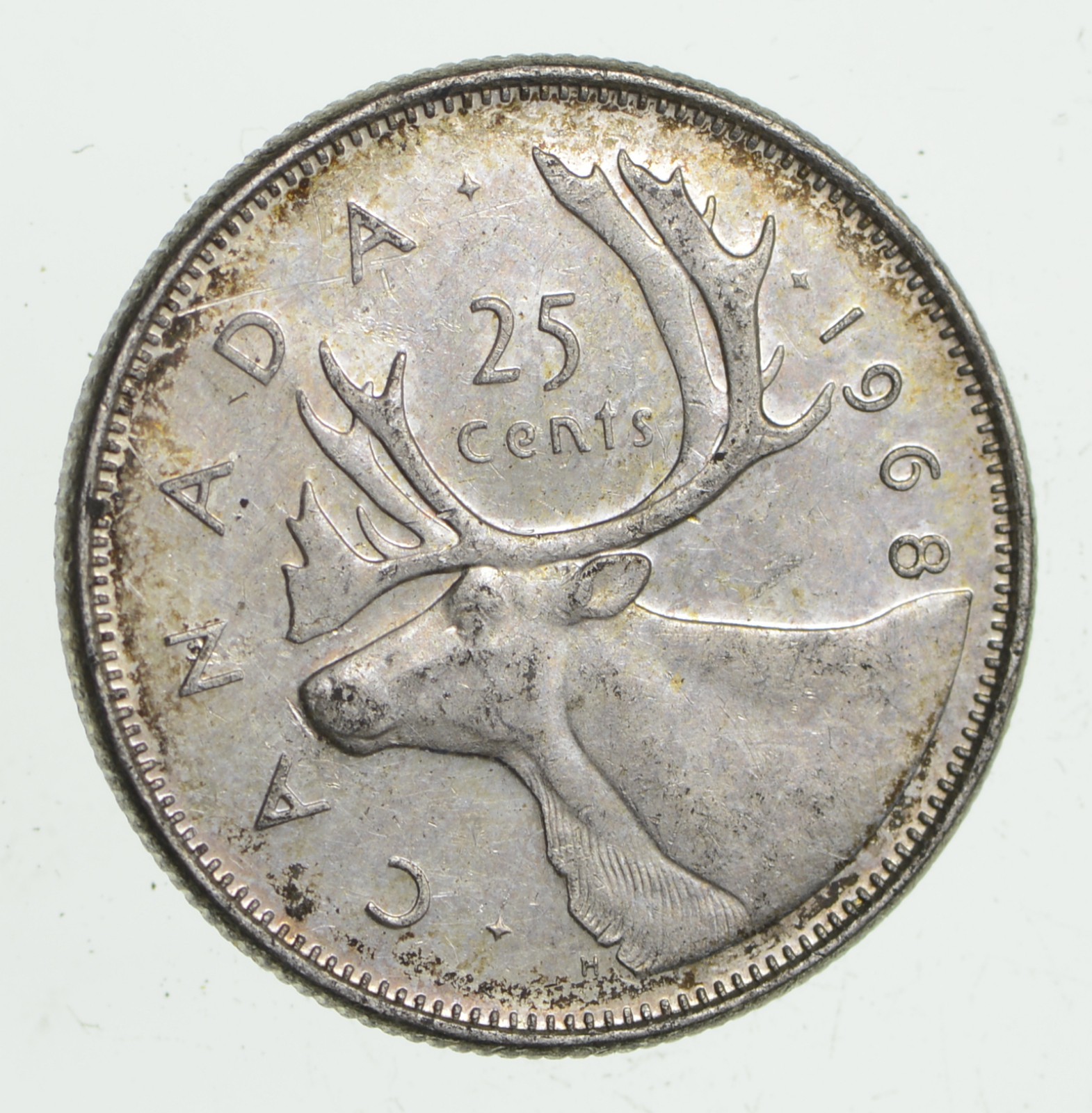 SILVER - Roughly the Size of a Quarter 1968 Canada 25 Cents - World ...