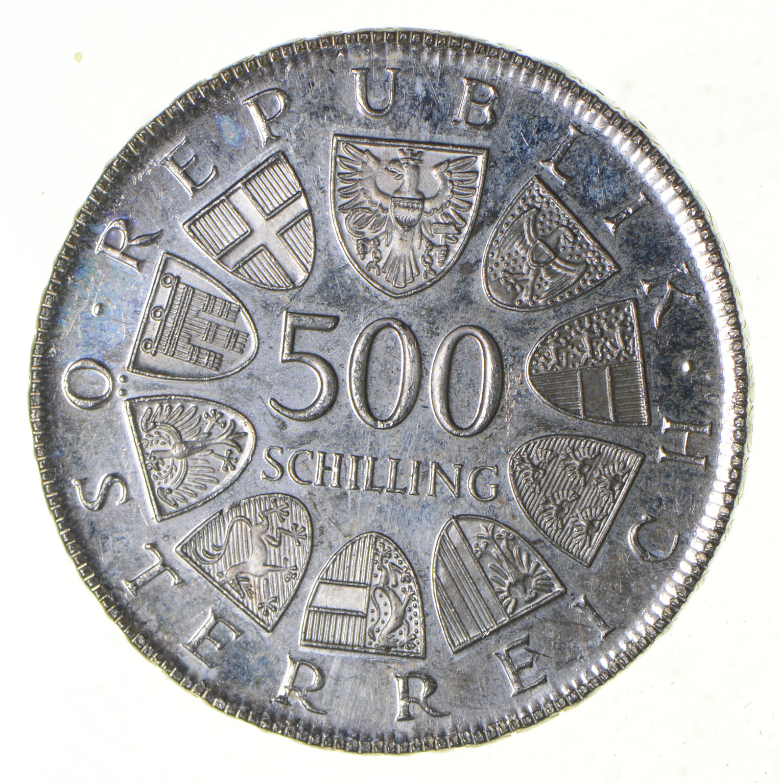 SILVER - Roughly the Size of a Silver Dollar - 1980 Austria 500 ...
