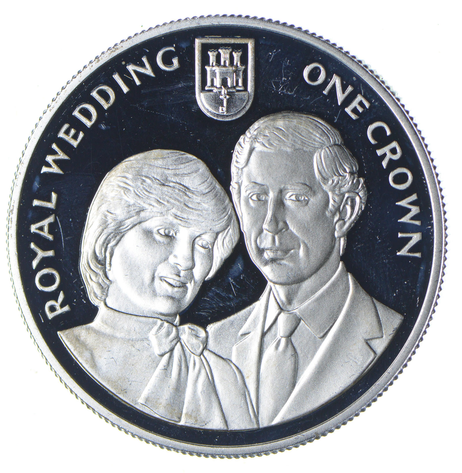 SILVER - Roughly the Size of a Silver Dollar - 1981 Gibraltar 1 Crown ...