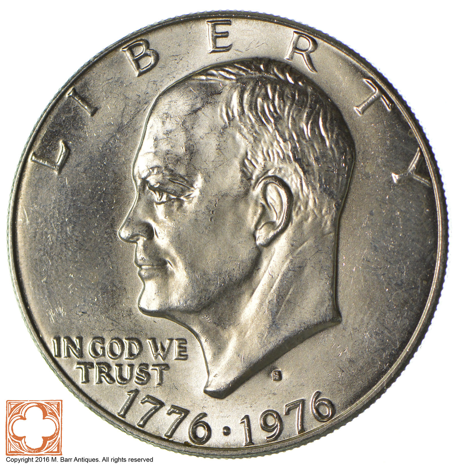 Silver - SPECIALLY MINTED - S Mint Mark - 40% Eisenhower Silver Dollar ...