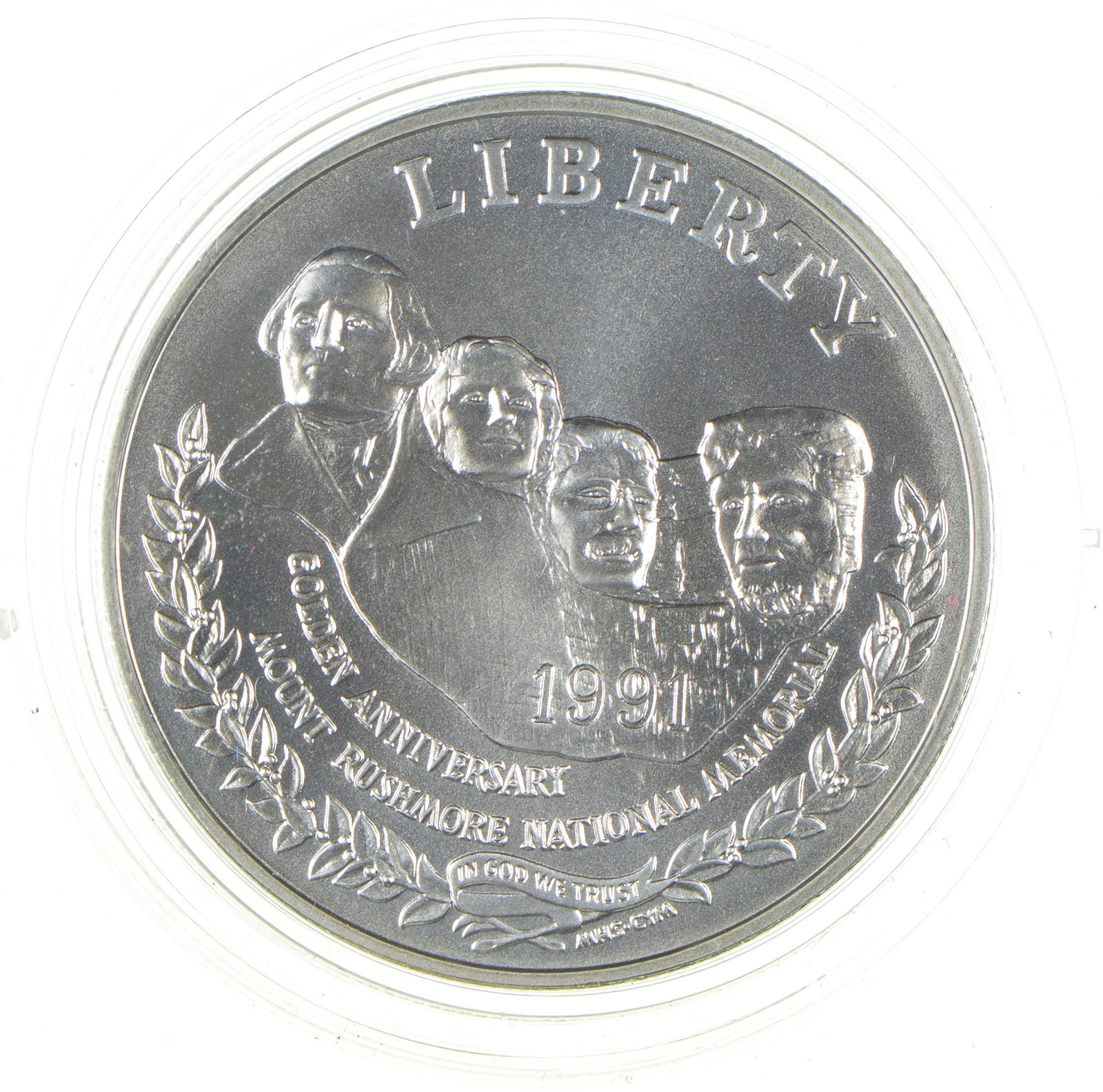 SILVER UNC 1991-P Mount Rushmore Golden Anniversary - Commemorative US ...