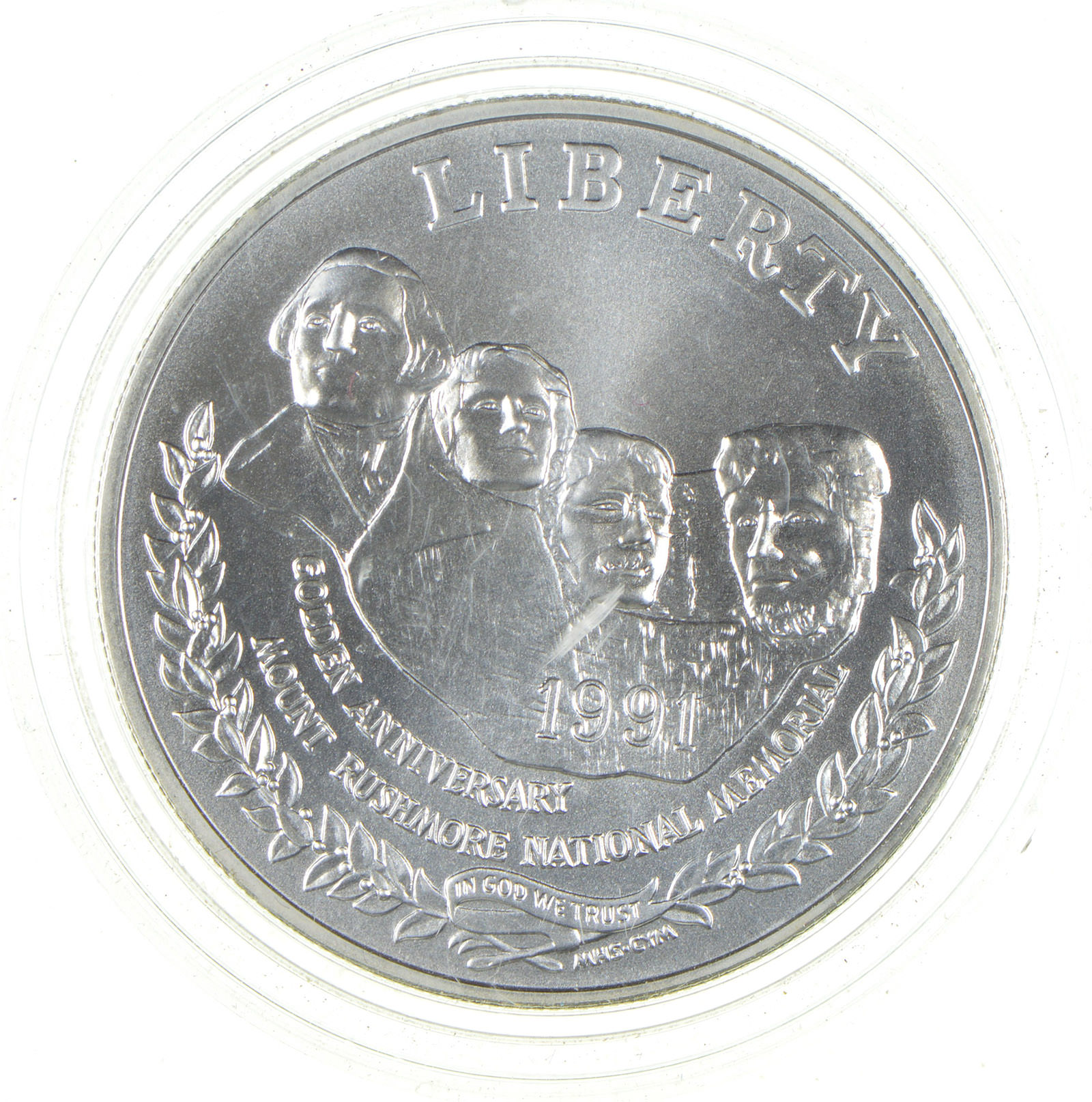 SILVER UNC 1991-P Mount Rushmore Golden Anniversary - Commemorative US ...
