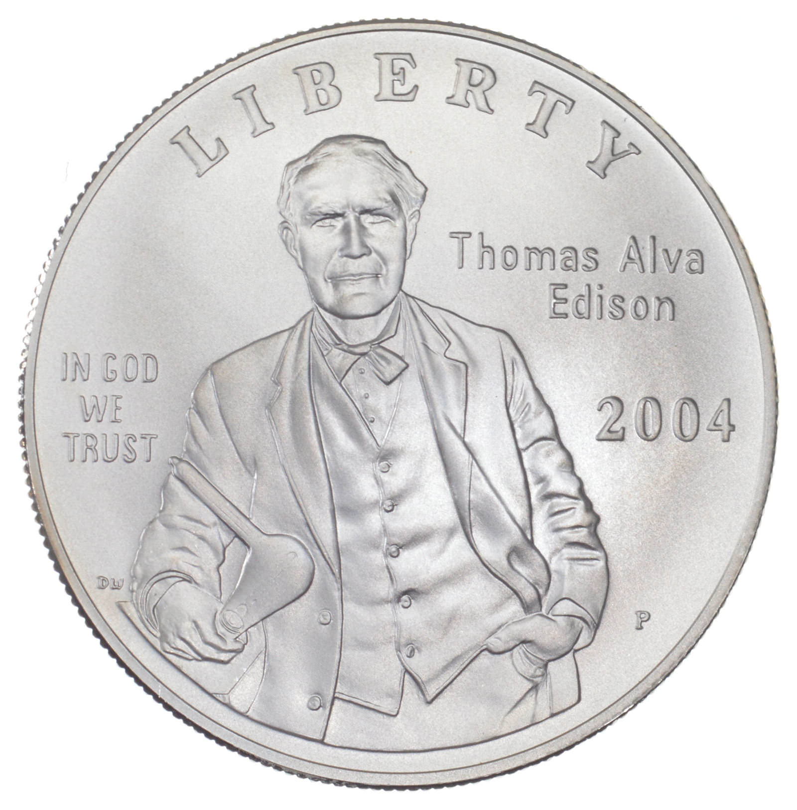 SILVER Unc 2004-P Thomas Edison / Light Bulb 125th Anniversary ...