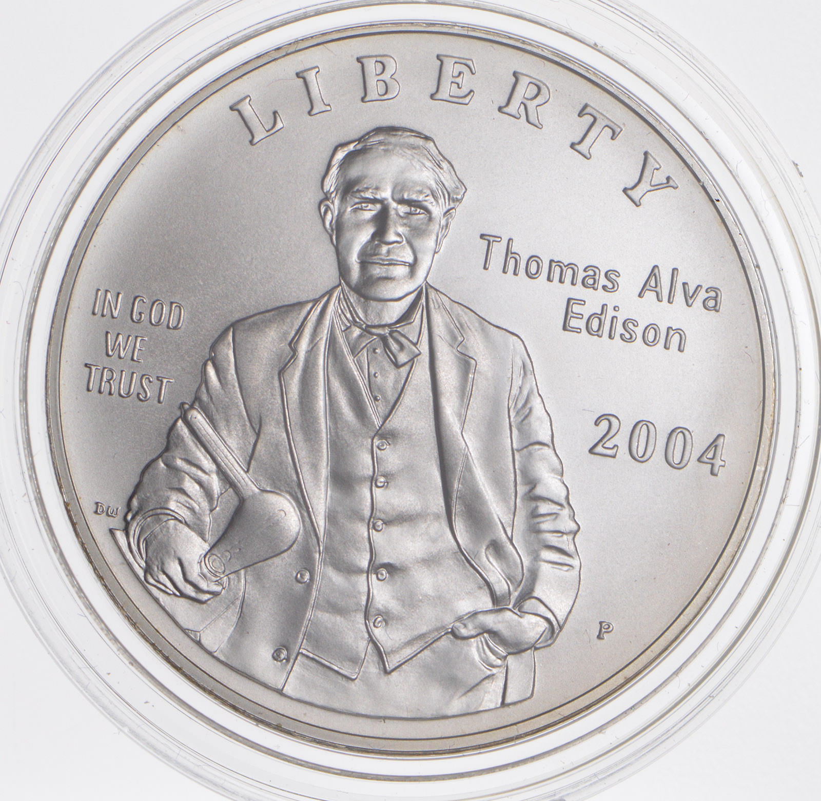 SILVER Uncirculated 2004-P Thomas Edison - Commemorative US Silver ...