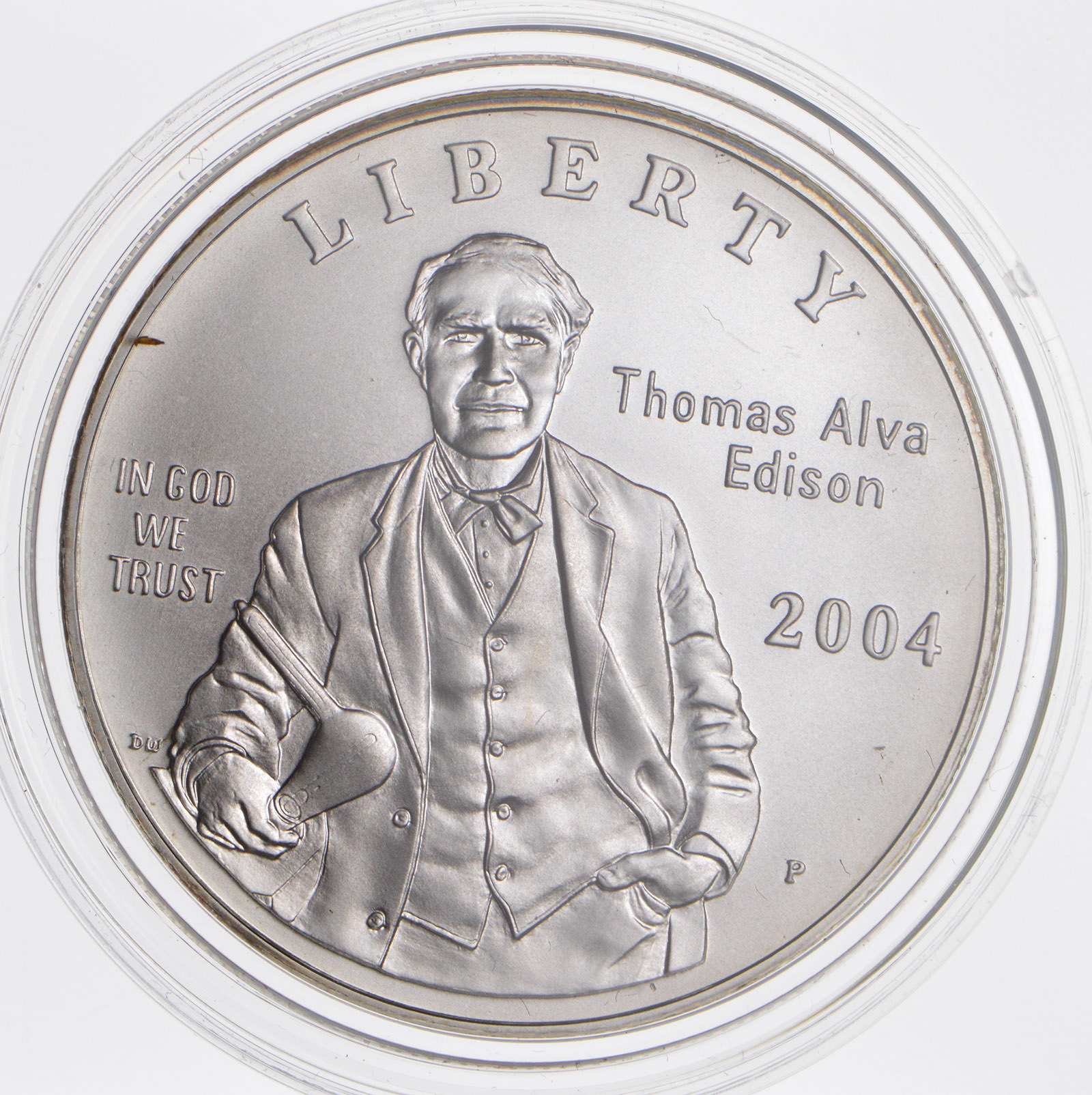 SILVER Uncirculated 2004-P Thomas Edison - Commemorative US Silver ...