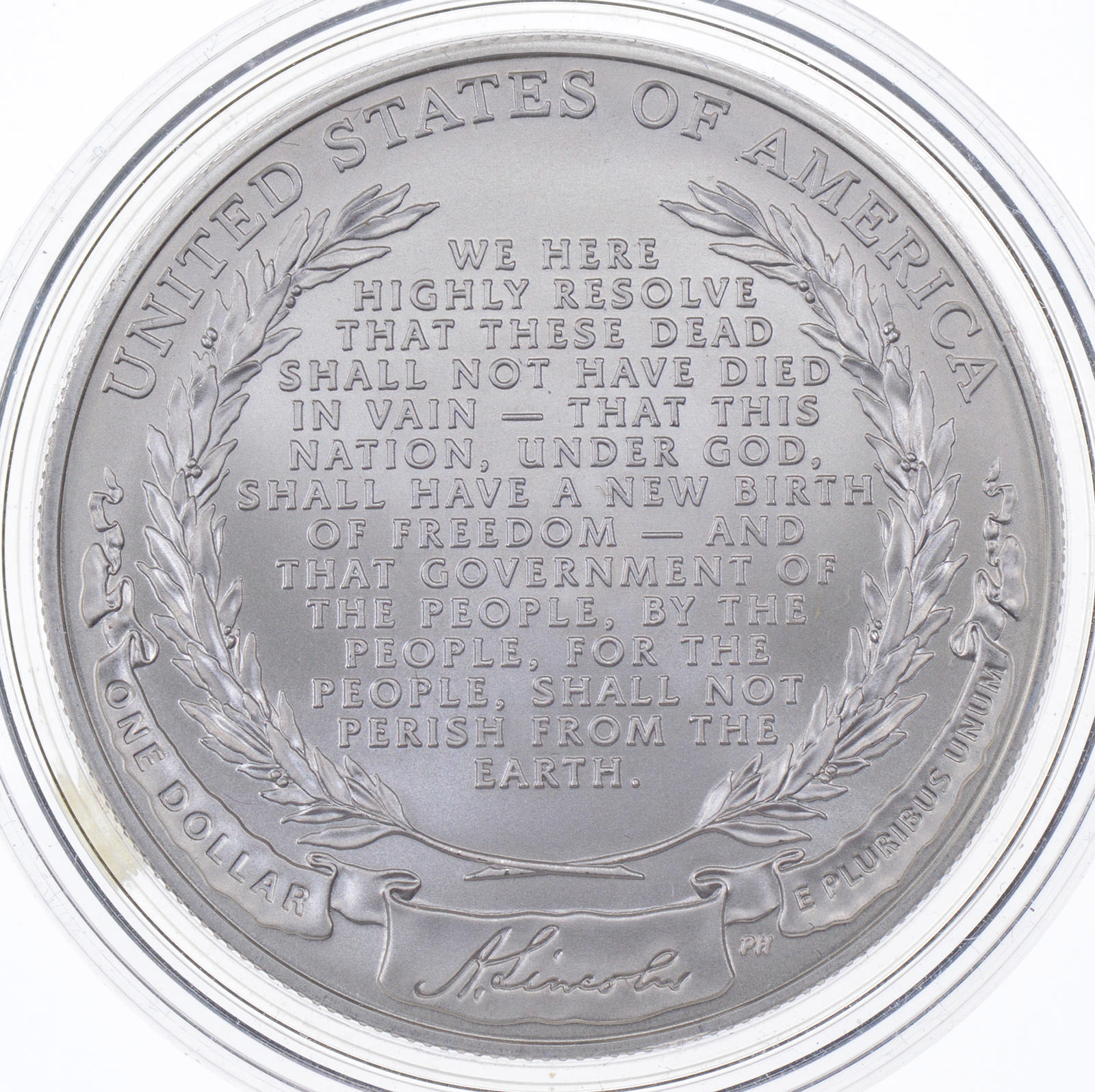 SILVER Uncirculated 2009-P Gettysburg Address - Commemorative US Silver ...