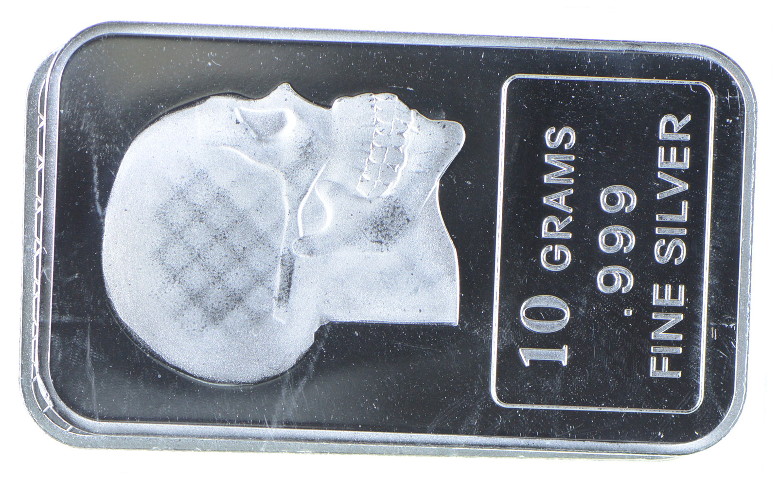 SILVER - U.S. Marine Corps / Skull 10 Gram .999 Fine Silver - Limited ...