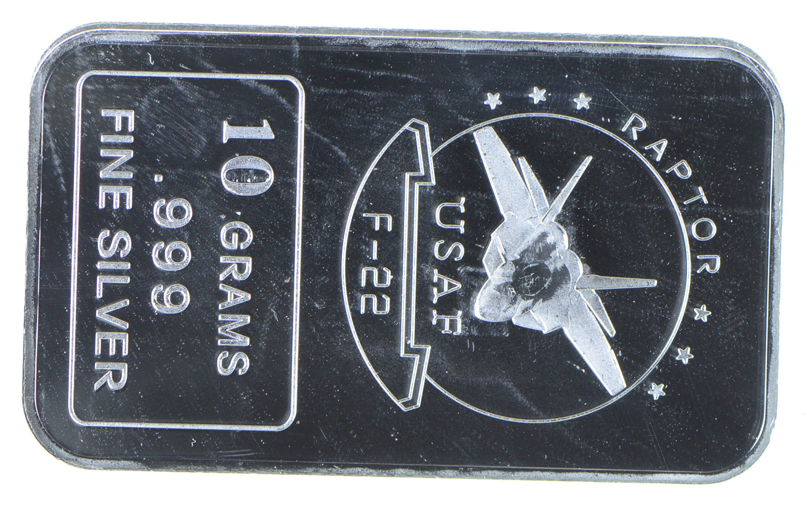 SILVER - USAF Raptor / U.S. Navy Seal 10 Gram .999 Fine Silver ...