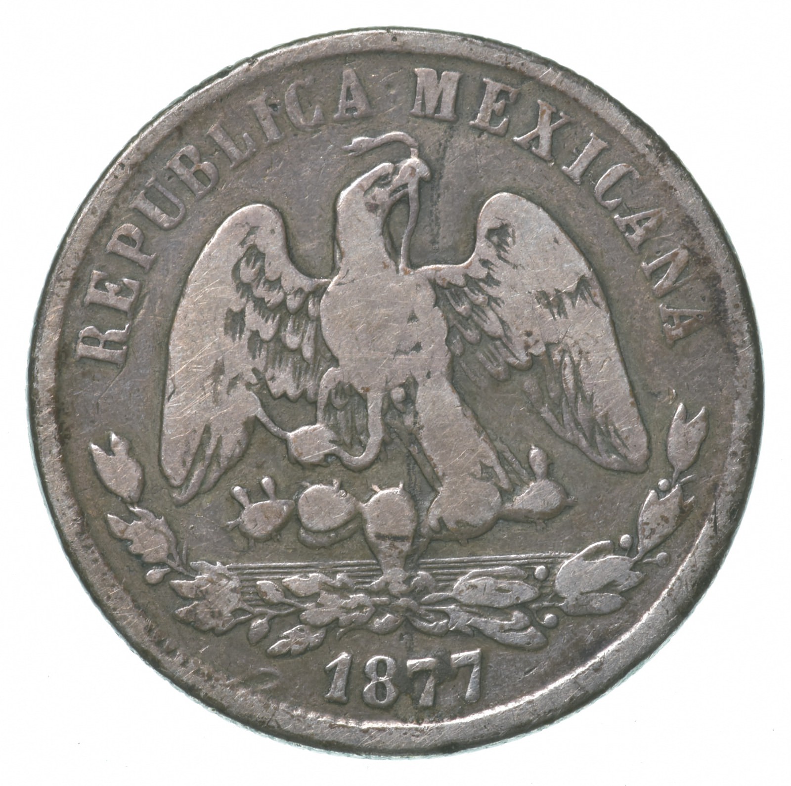 SILVER - WORLD Coin - 1877 Mexico 50 Centavos - World Silver Coin ...